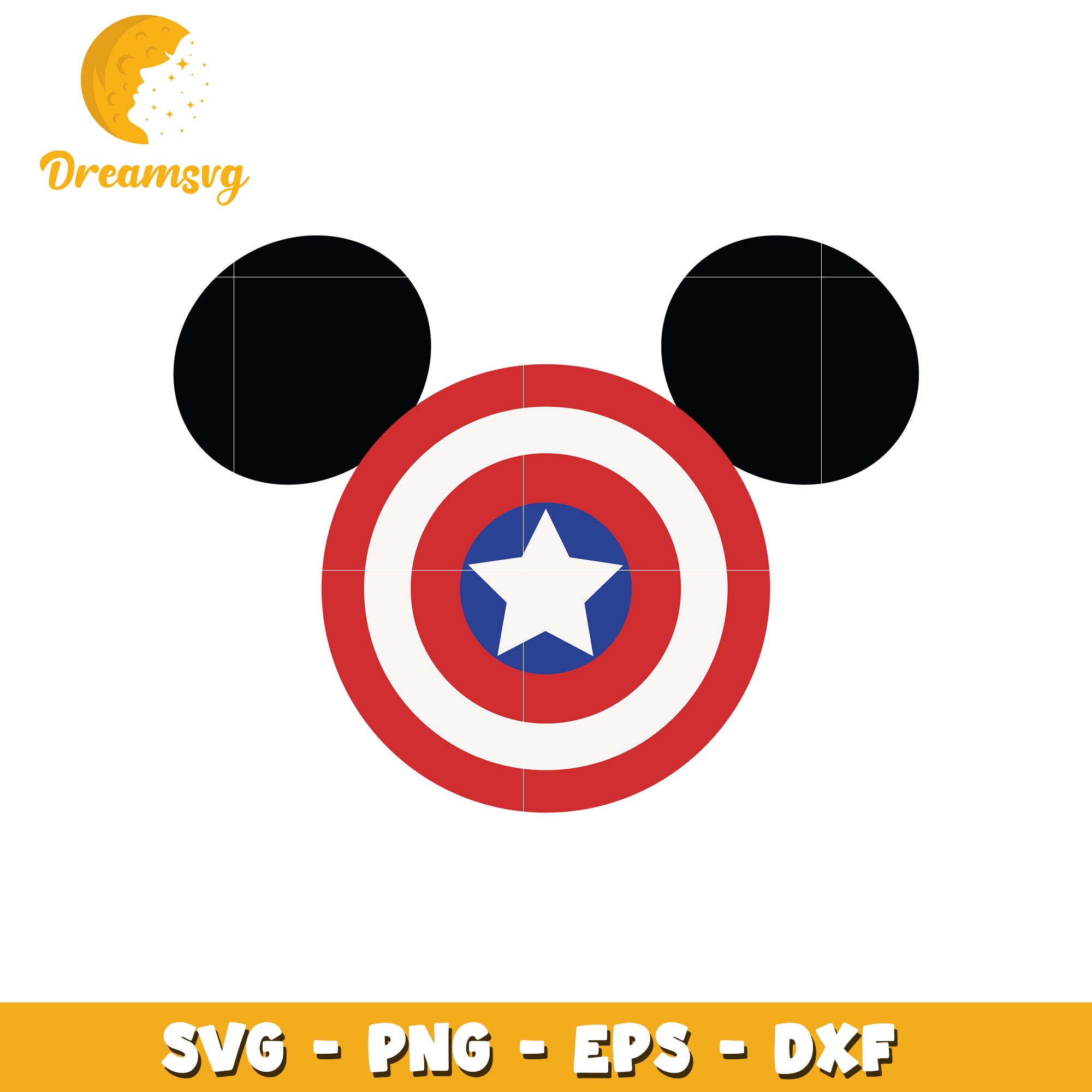 Captain America Mickey Mouse SVG – DreamSVG Store