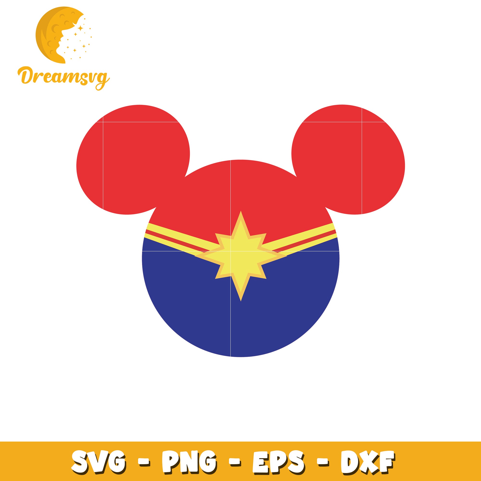 Captain Marvel Mickey SVG Cut File – DreamSVG Store