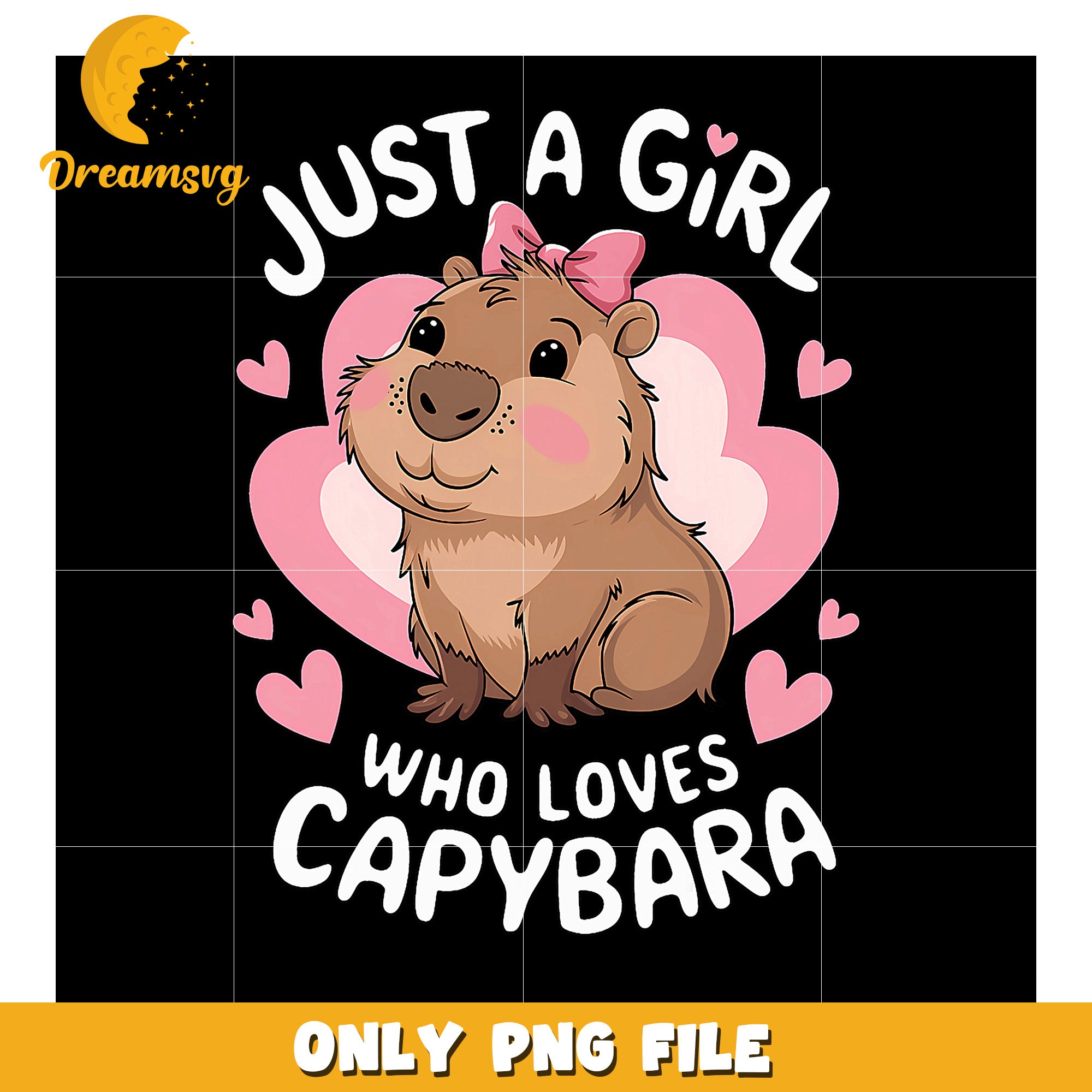 Capybara Girl PNG Cute Design Download – DreamSVG Store