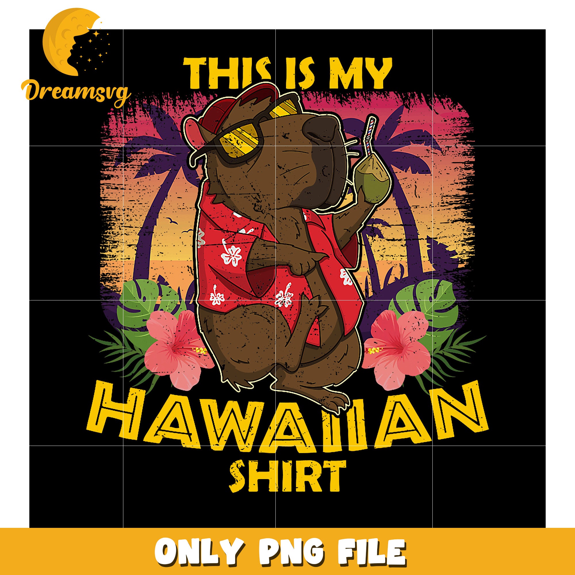 Capybara Hawaiian Shirt PNG Design – DreamSVG Store