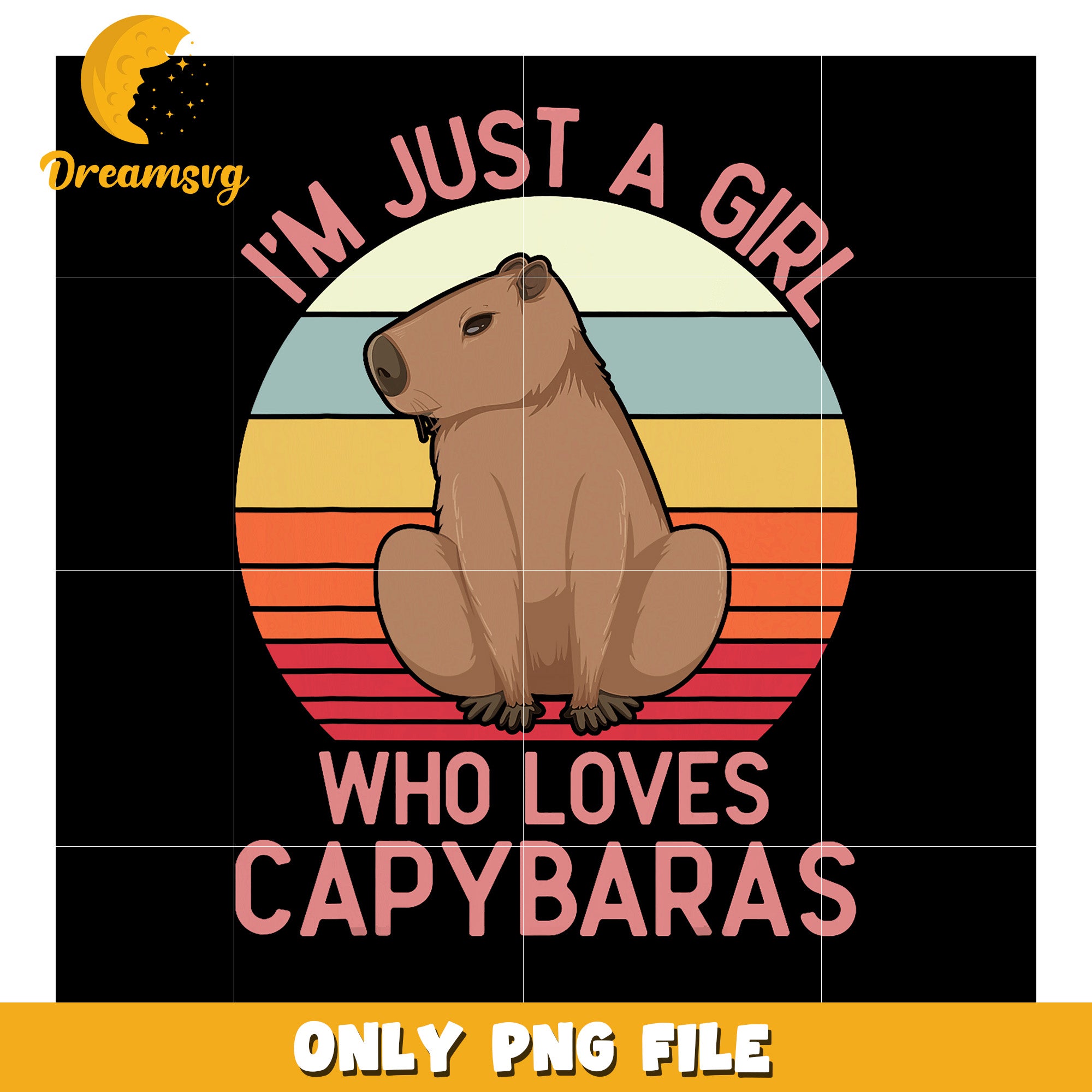 Capybara Lover Girl PNG Design – DreamSVG Store