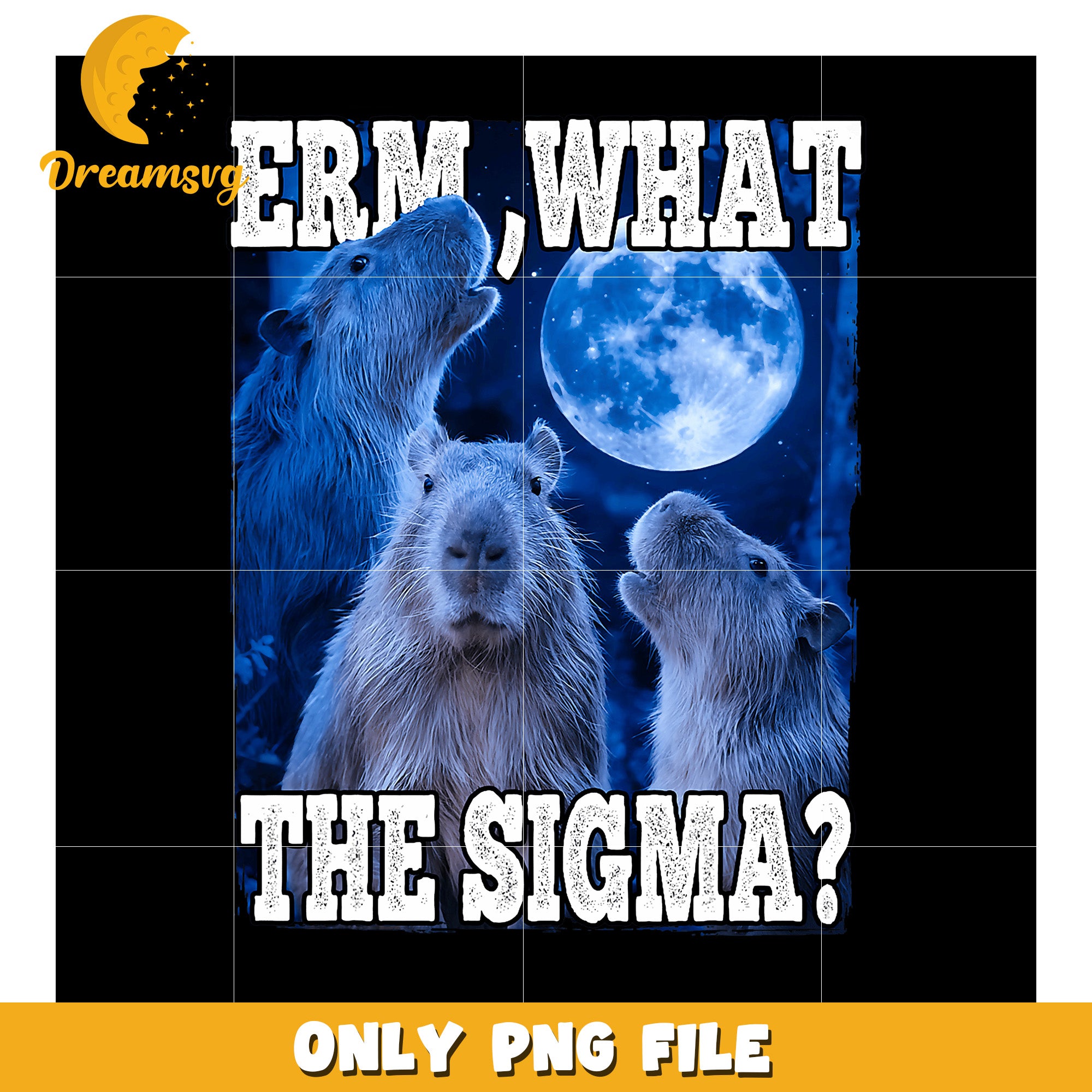 Capybara Sigma Male PNG Design – DreamSVG Store