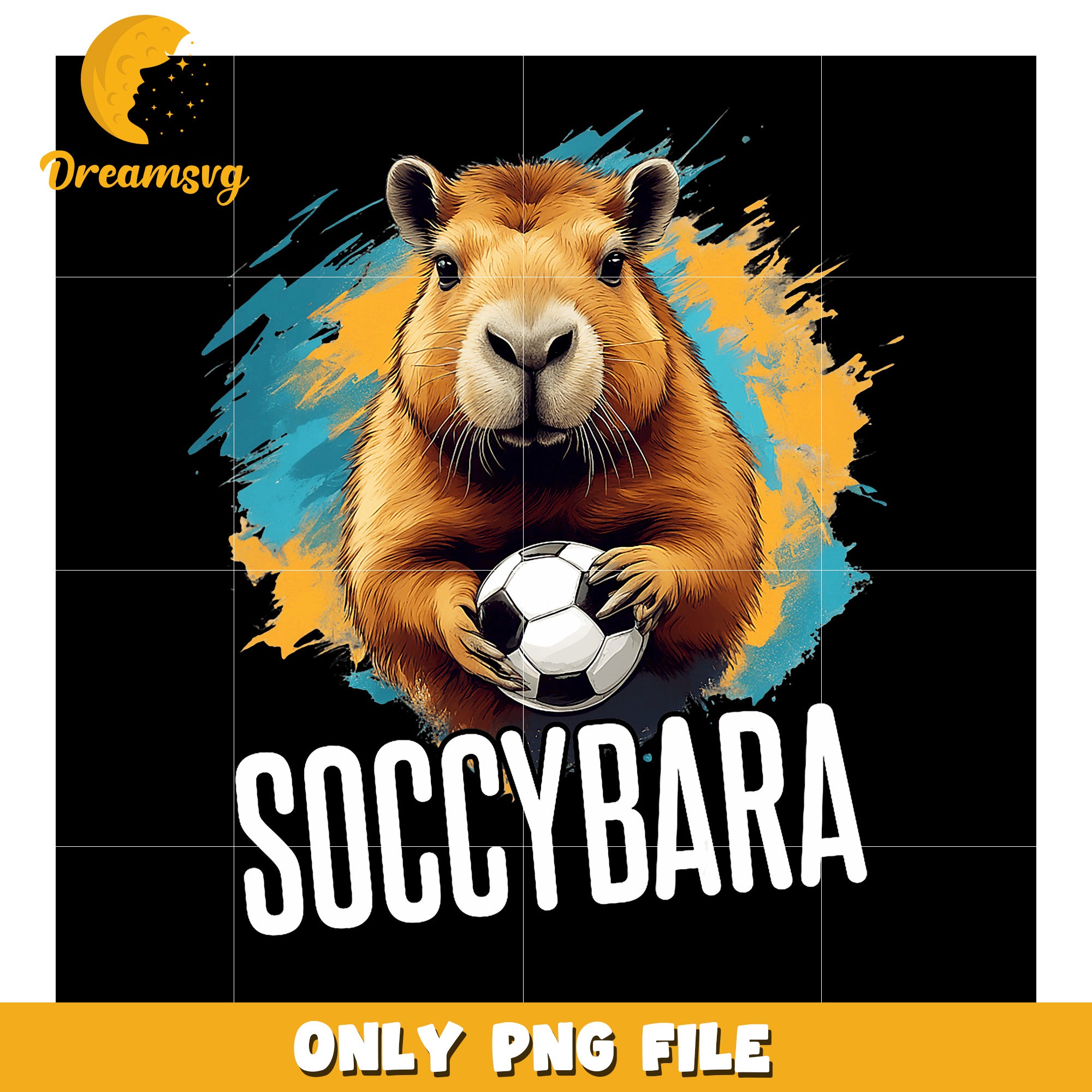 Capybara Soccer PNG Design – DreamSVG Store