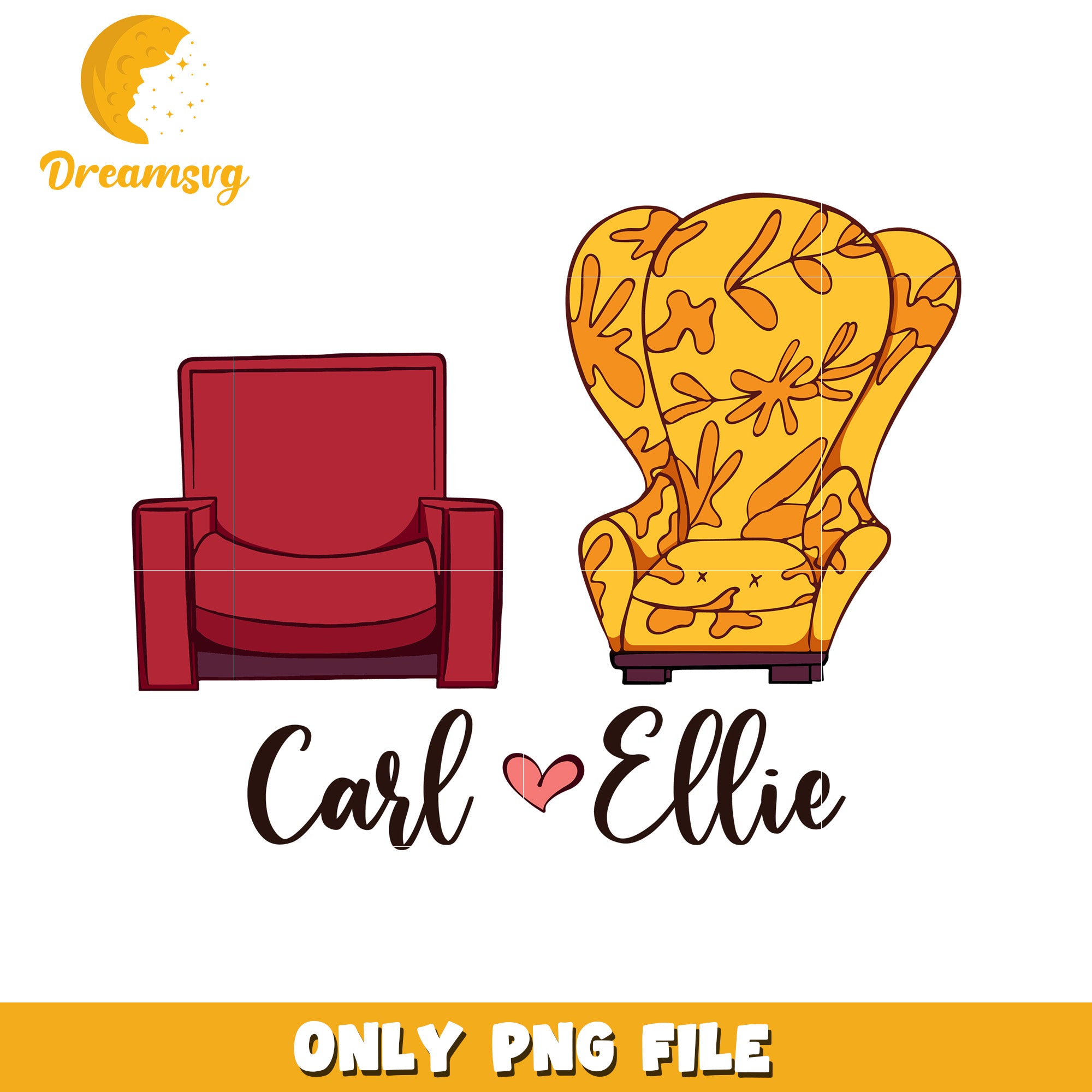 Carl Ellie Up Chairs PNG – DreamSVG Store