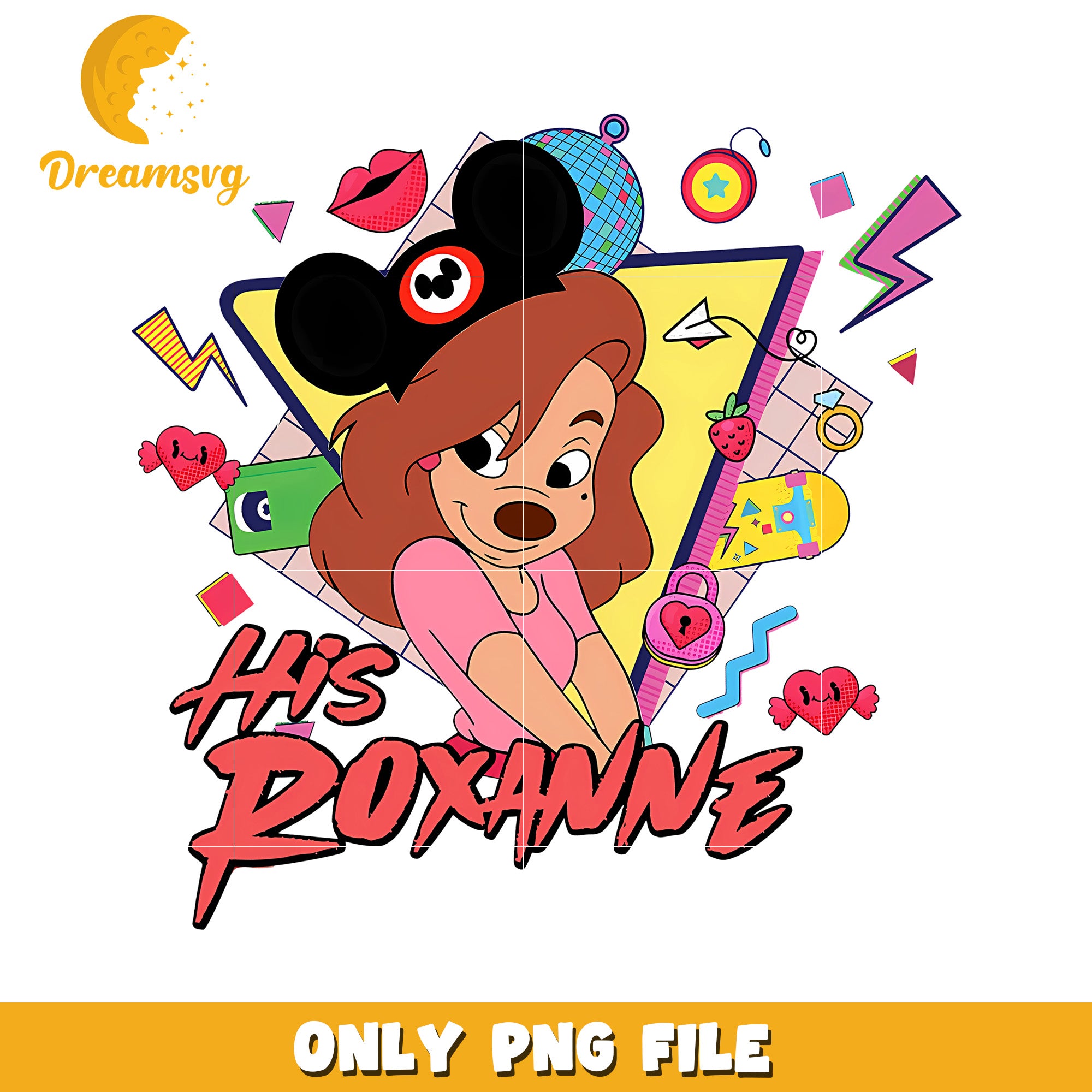 Cartoon Style Roxanne PNG File for Creative Projects – DreamSVG Store