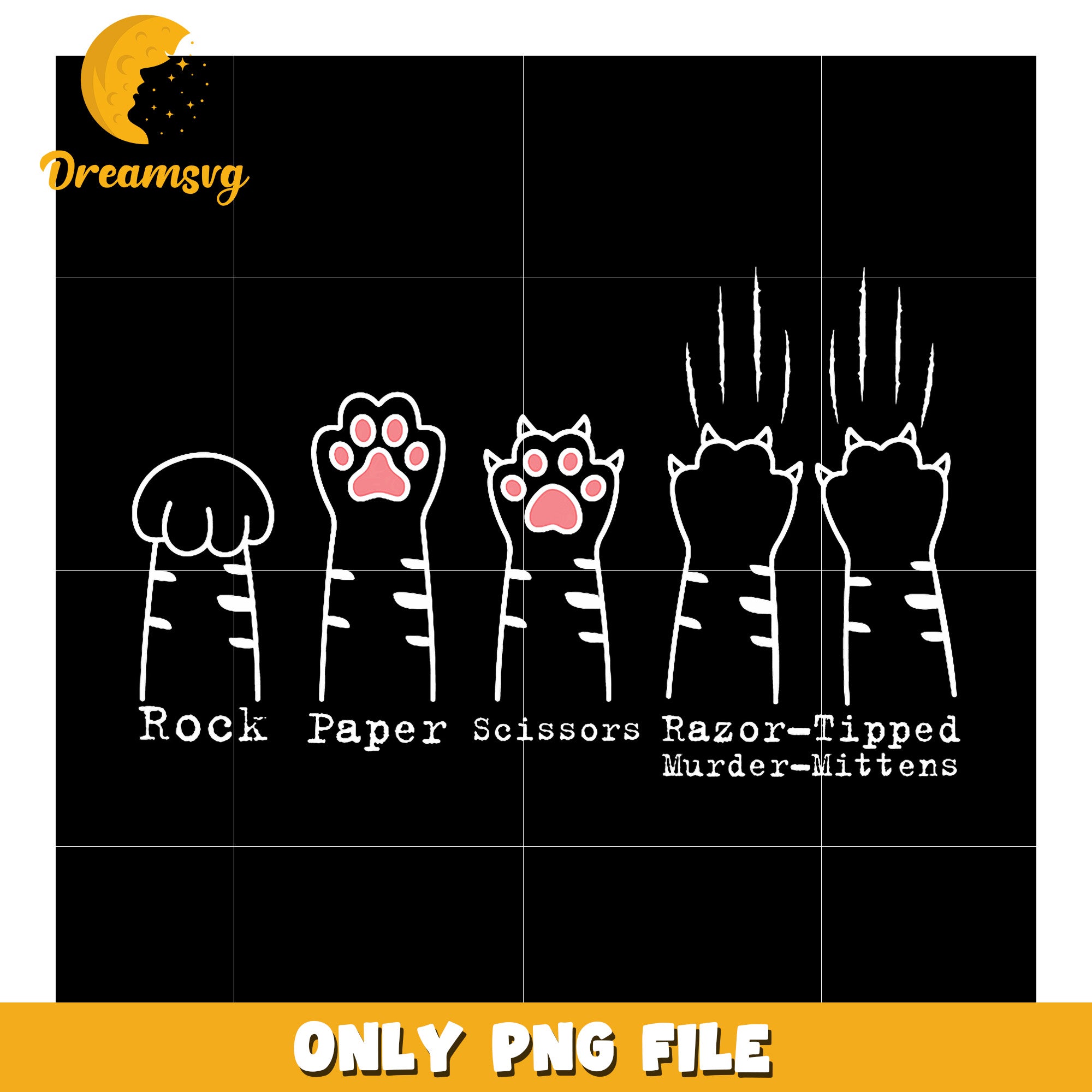 Cat Paws Rock Paper Scissors PNG – DreamSVG Store