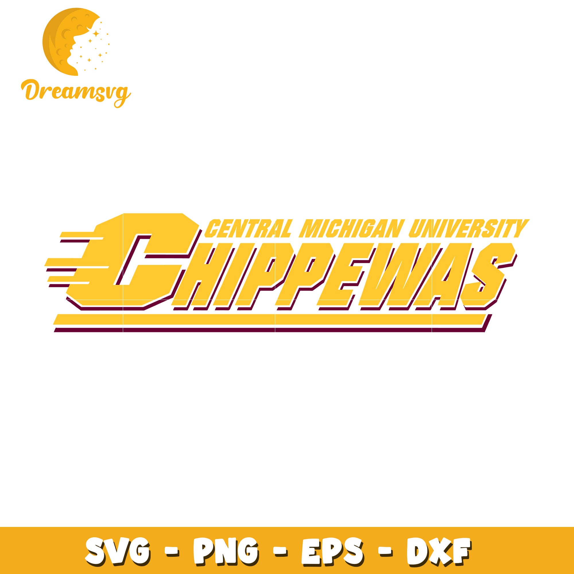 Central Michigan Chippewas SVG PNG EPS DXF – DreamSVG Store