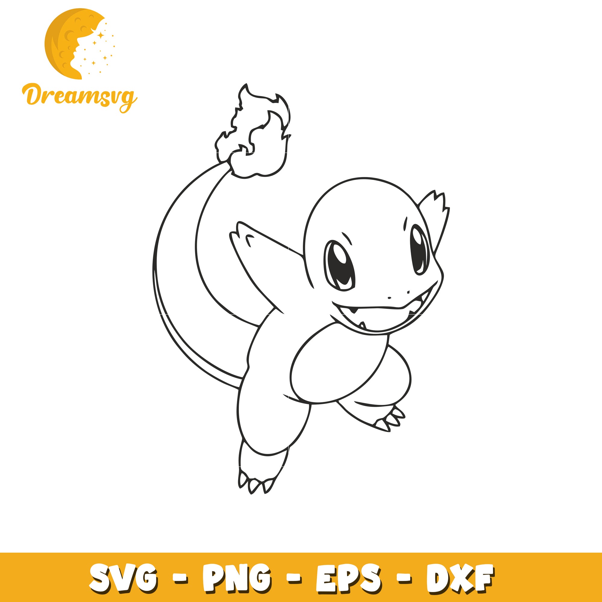 Charmander SVG PNG EPS DXF Cut File – DreamSVG Store