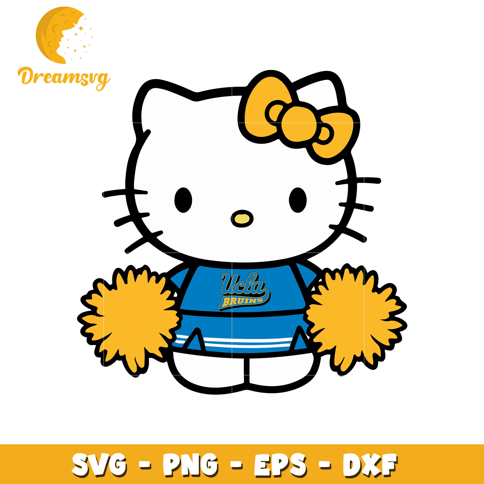 Cheerful Hello Kitty UCLA SVG Design for Fans – DreamSVG Store
