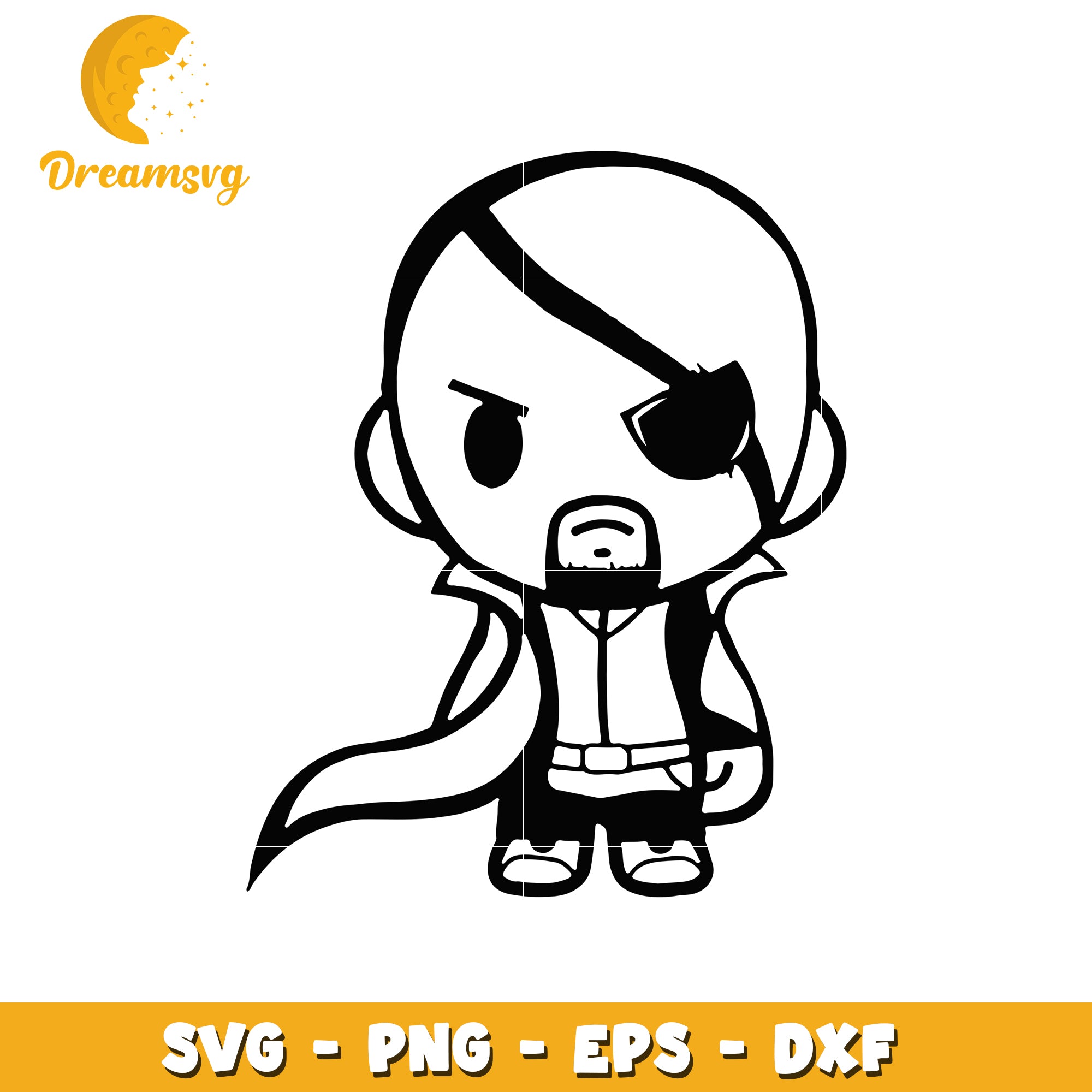 Chibi One Eyed Pirate SVG Cut File – DreamSVG Store