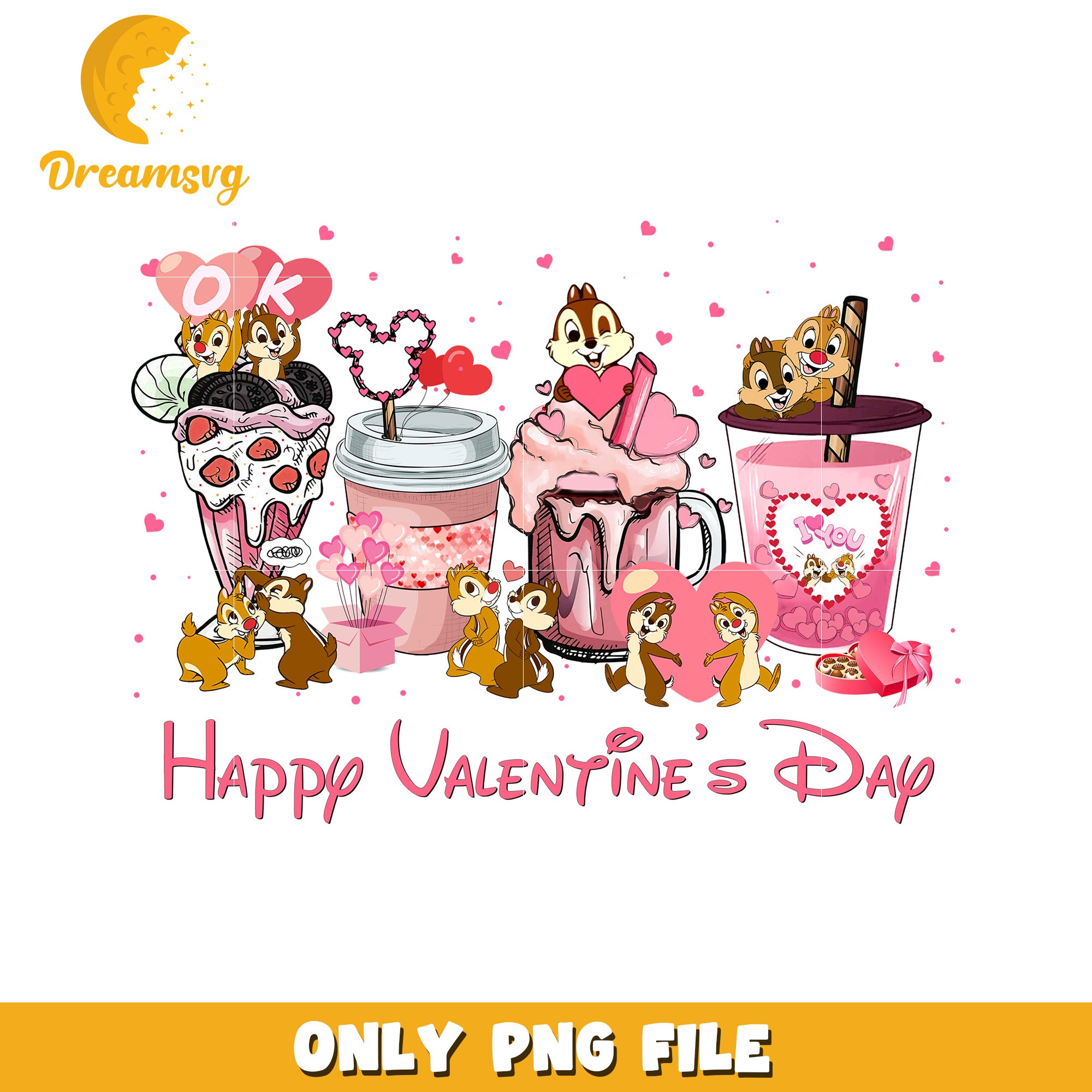 Chipmunk Valentines Day PNG – DreamSVG Store