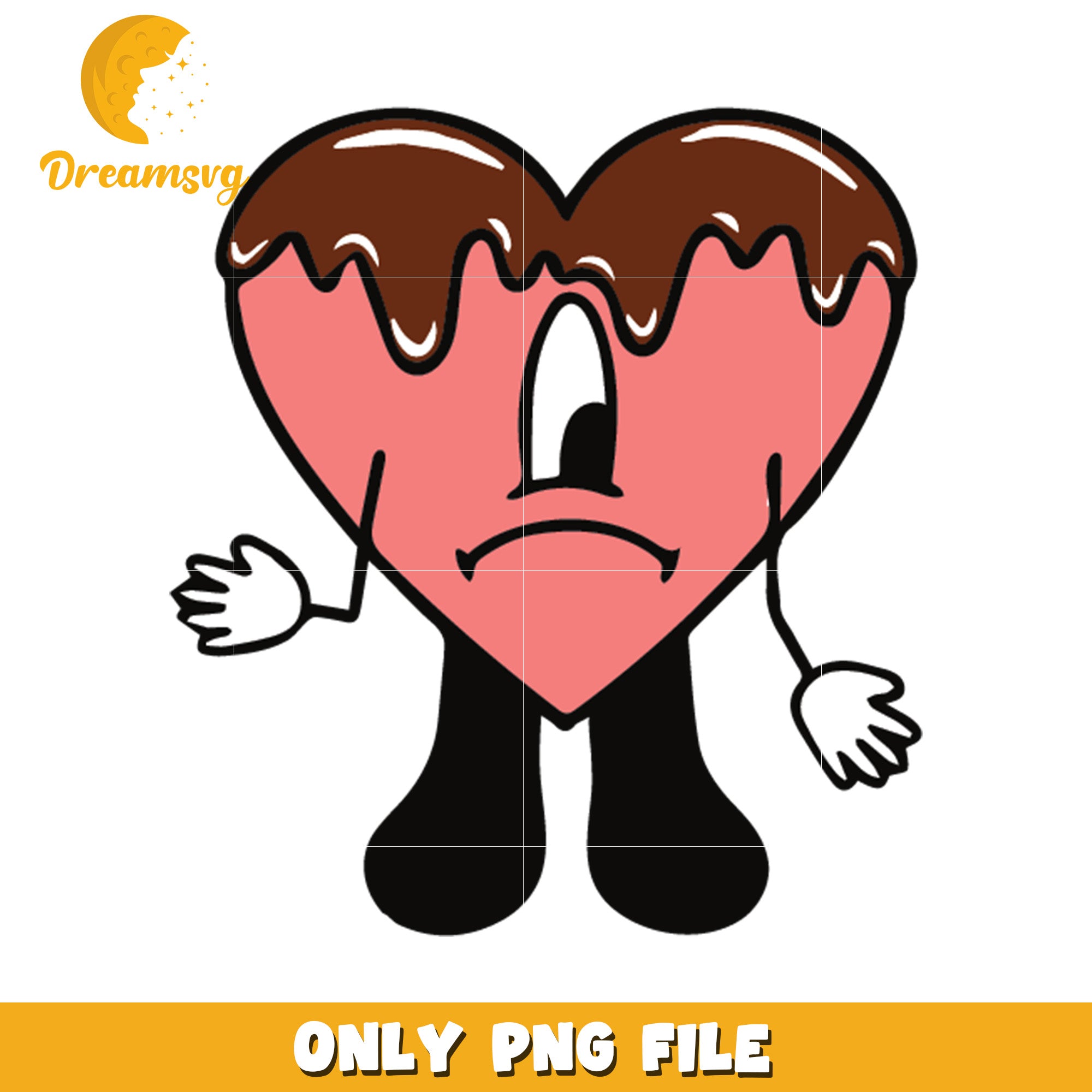 Chocolate Heart PNG Clipart – DreamSVG Store