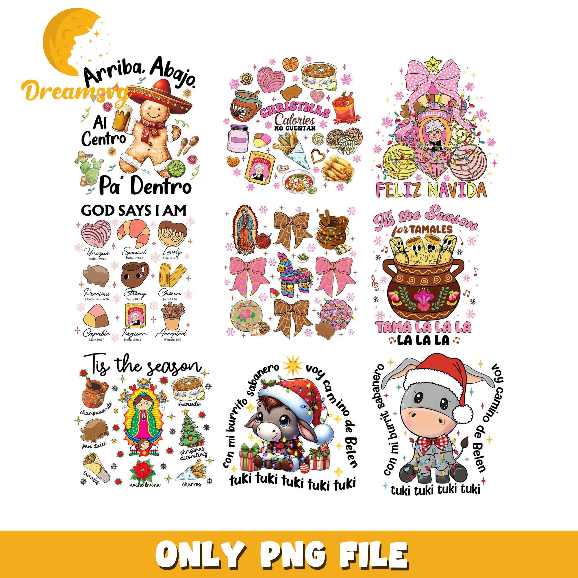 Christmas Mexican PNG Bundle – DreamSVG Store