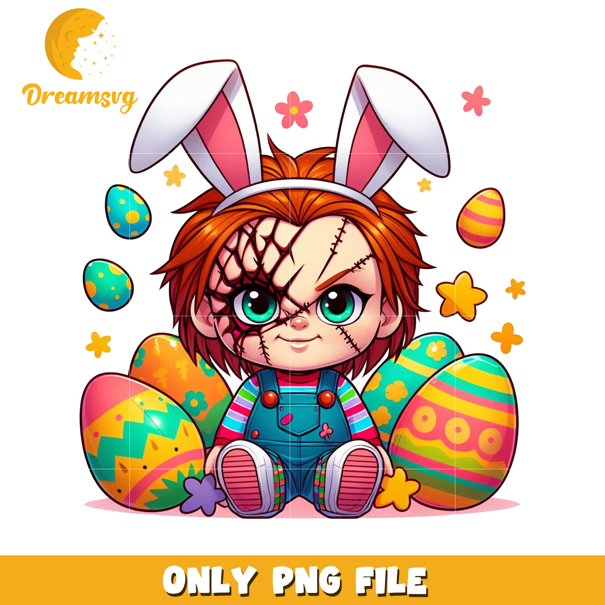 Chucky Easter Bunny PNG Cute Horror Easter Image – DreamSVG Store
