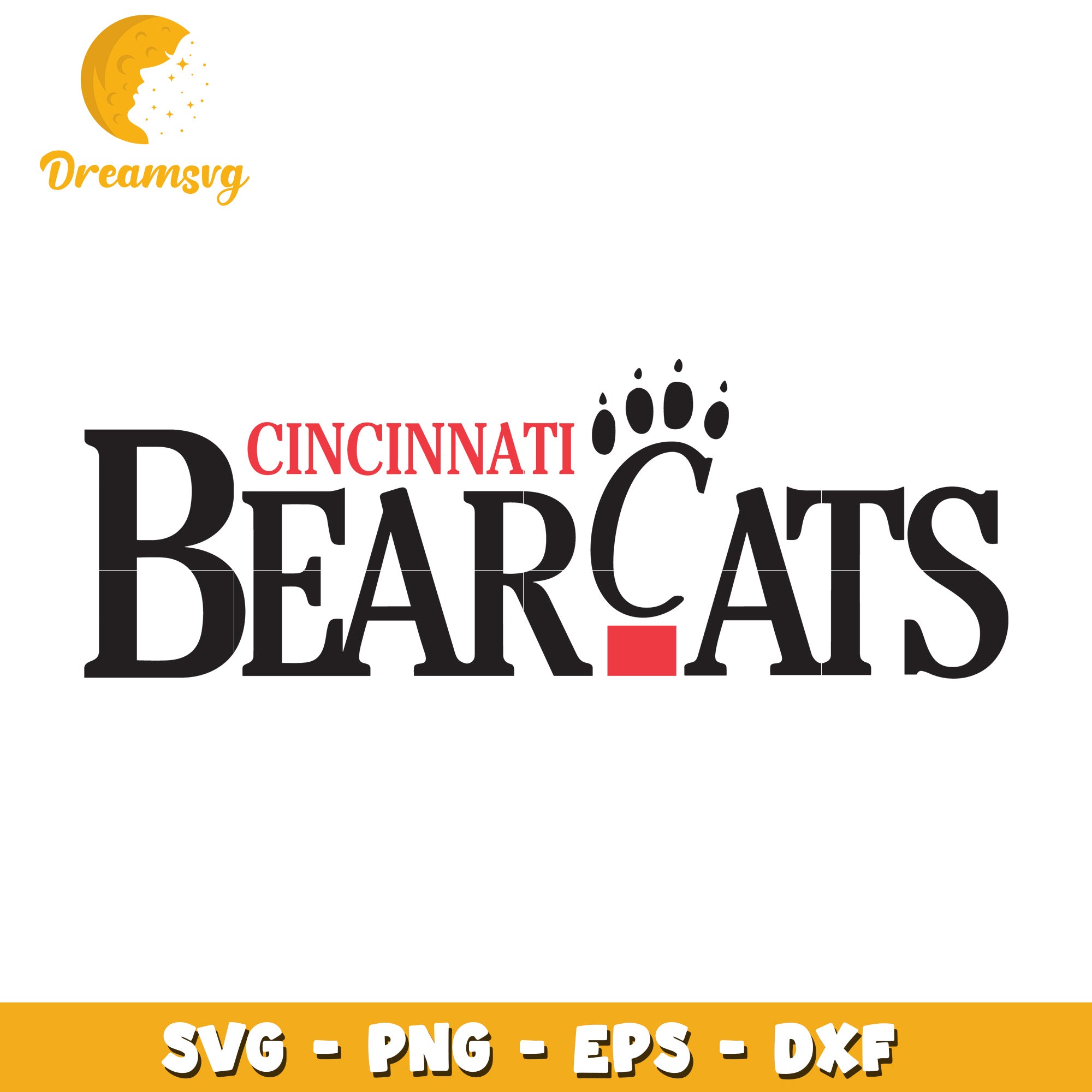 Cincinnati Bearcats Logo SVG File for Team Merchandise Design ...