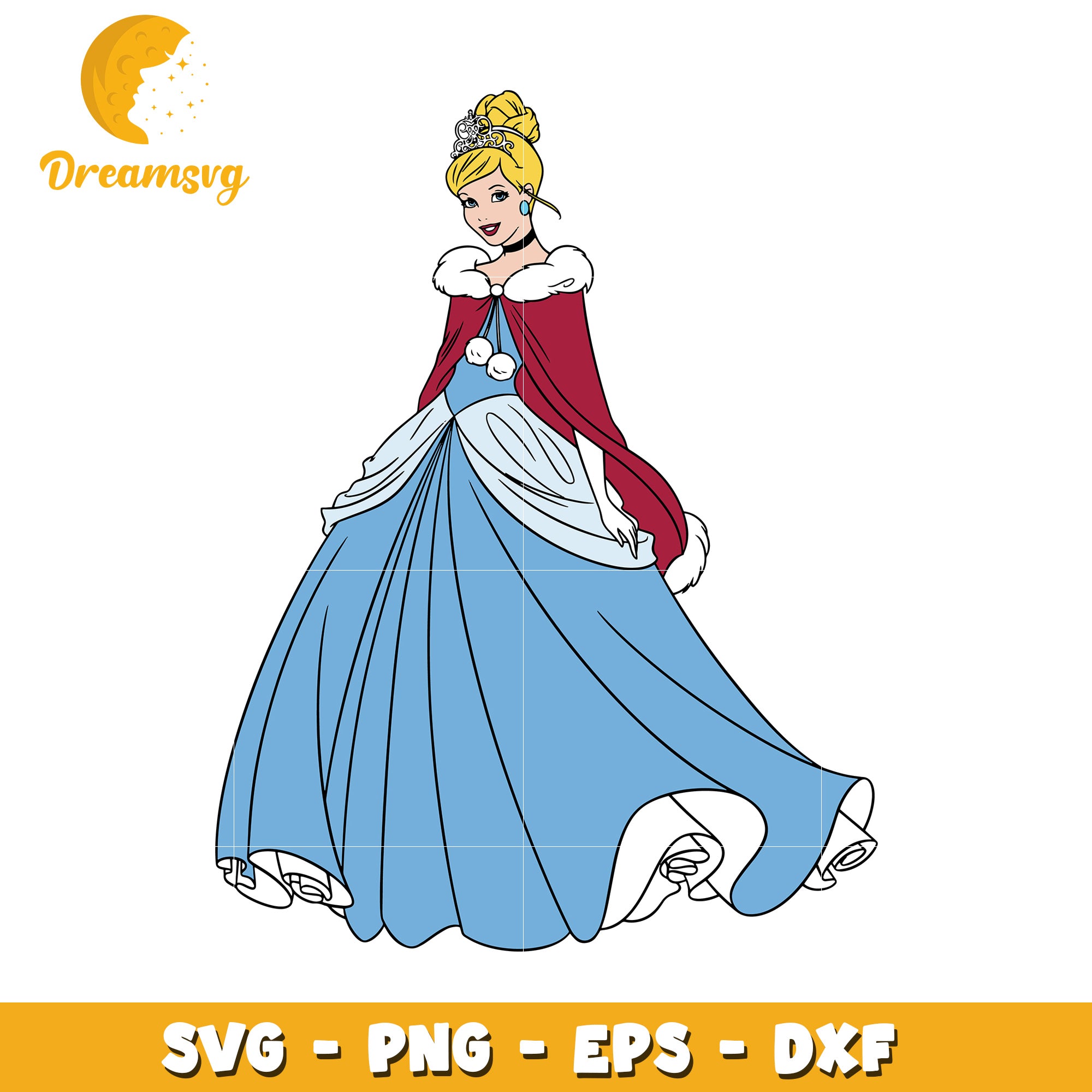 Cinderella Winter SVG PNG EPS DXF – DreamSVG Store