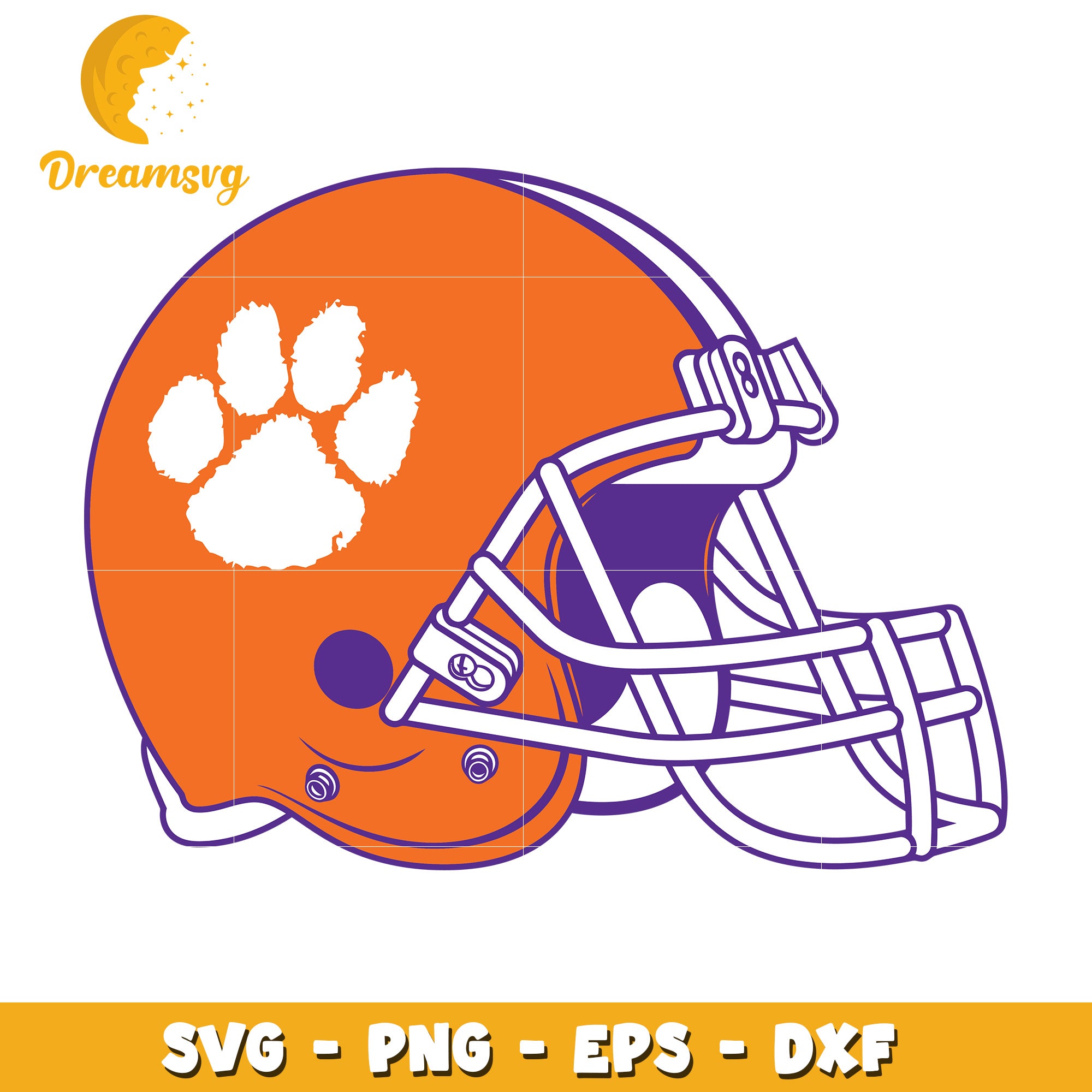 Clemson Football Helmet SVG Design for Custom Crafts and Decor ...