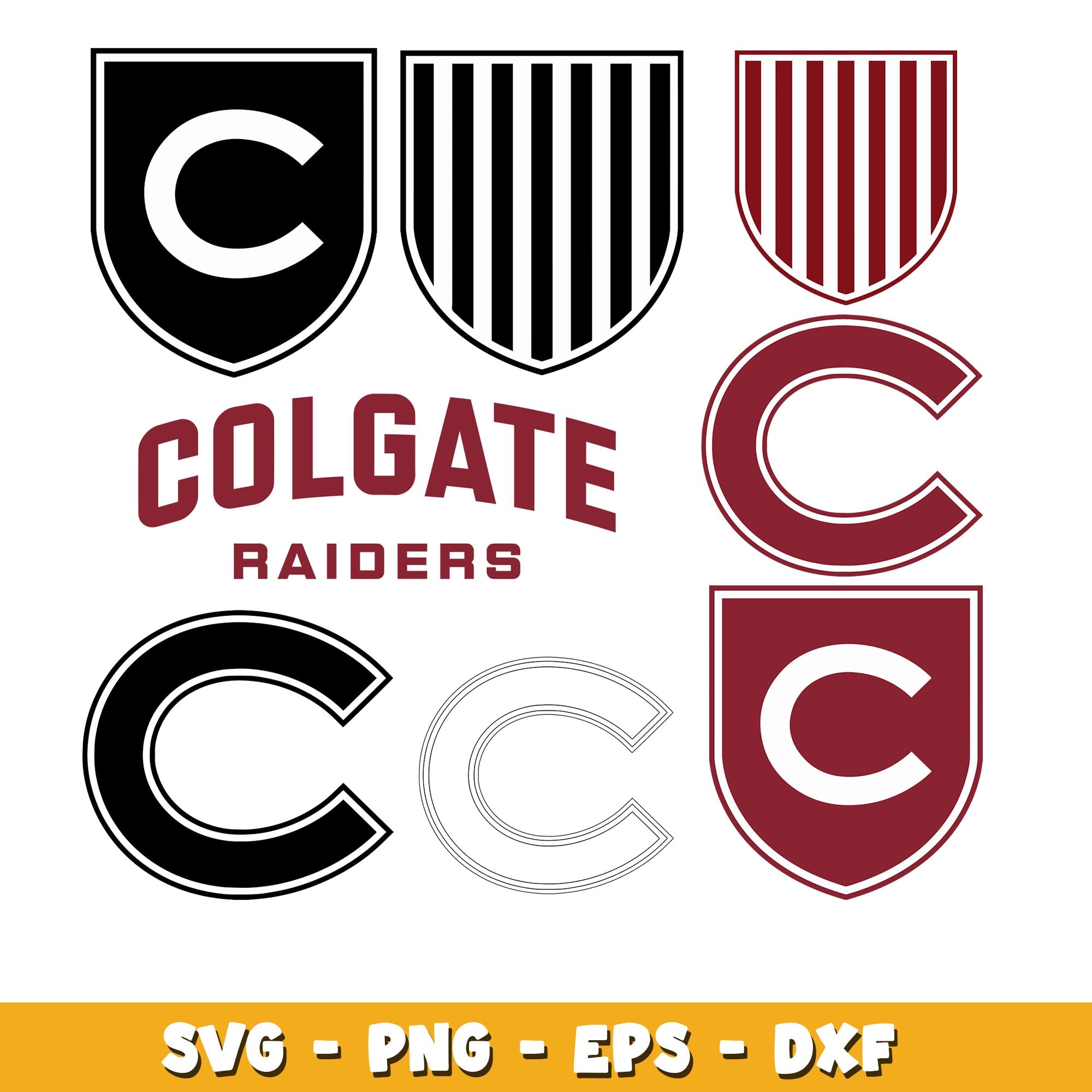 Colgate Raiders Bundle svg, Colgate Raiders logo svg, ncaa svg ...