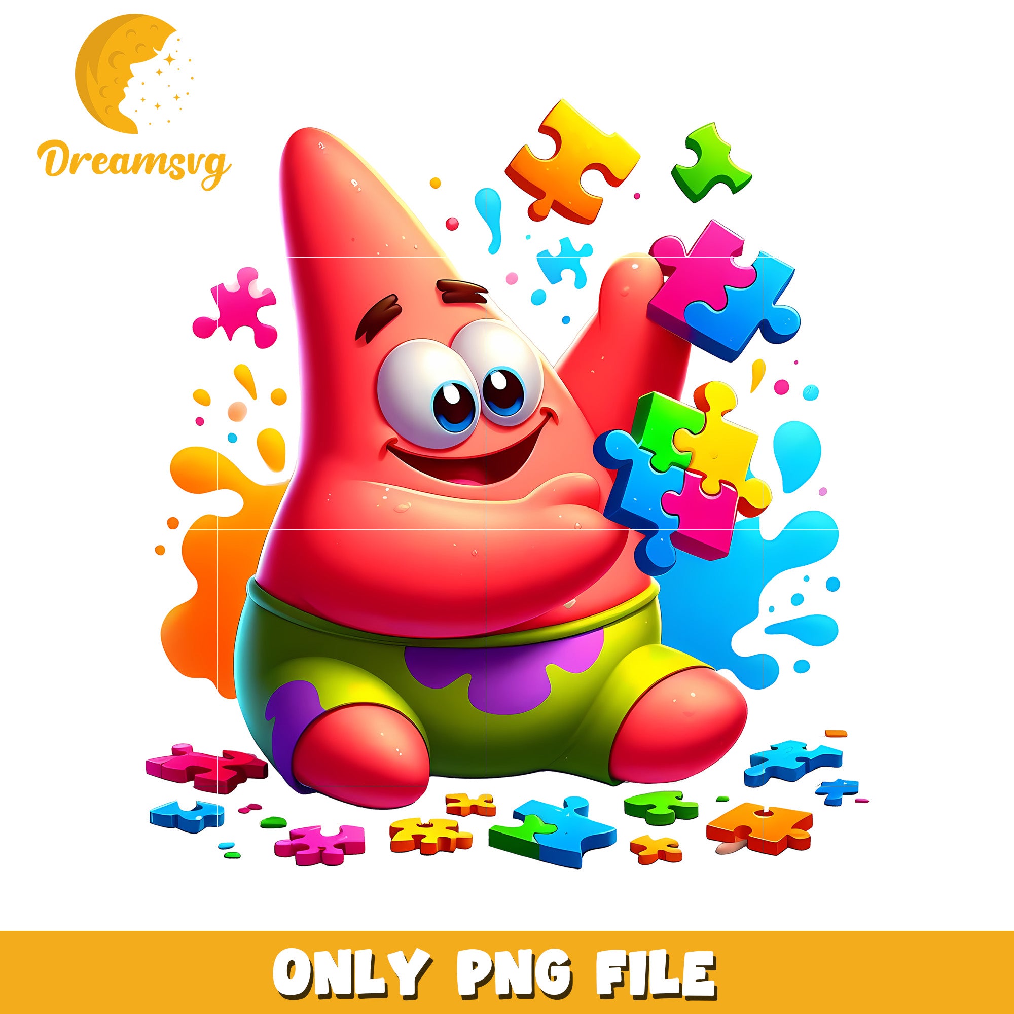 Colorful Puzzle Playtime Character PNG File Download – DreamSVG Store