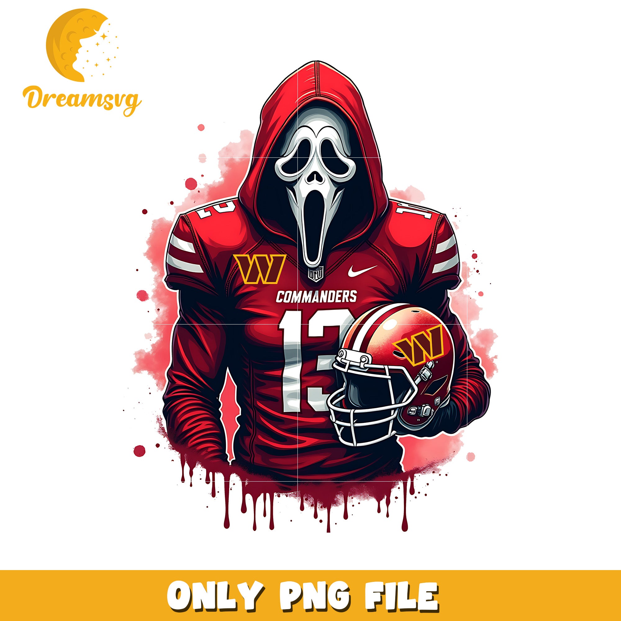 Commanders ghost face png, nfl png, national football league png ...