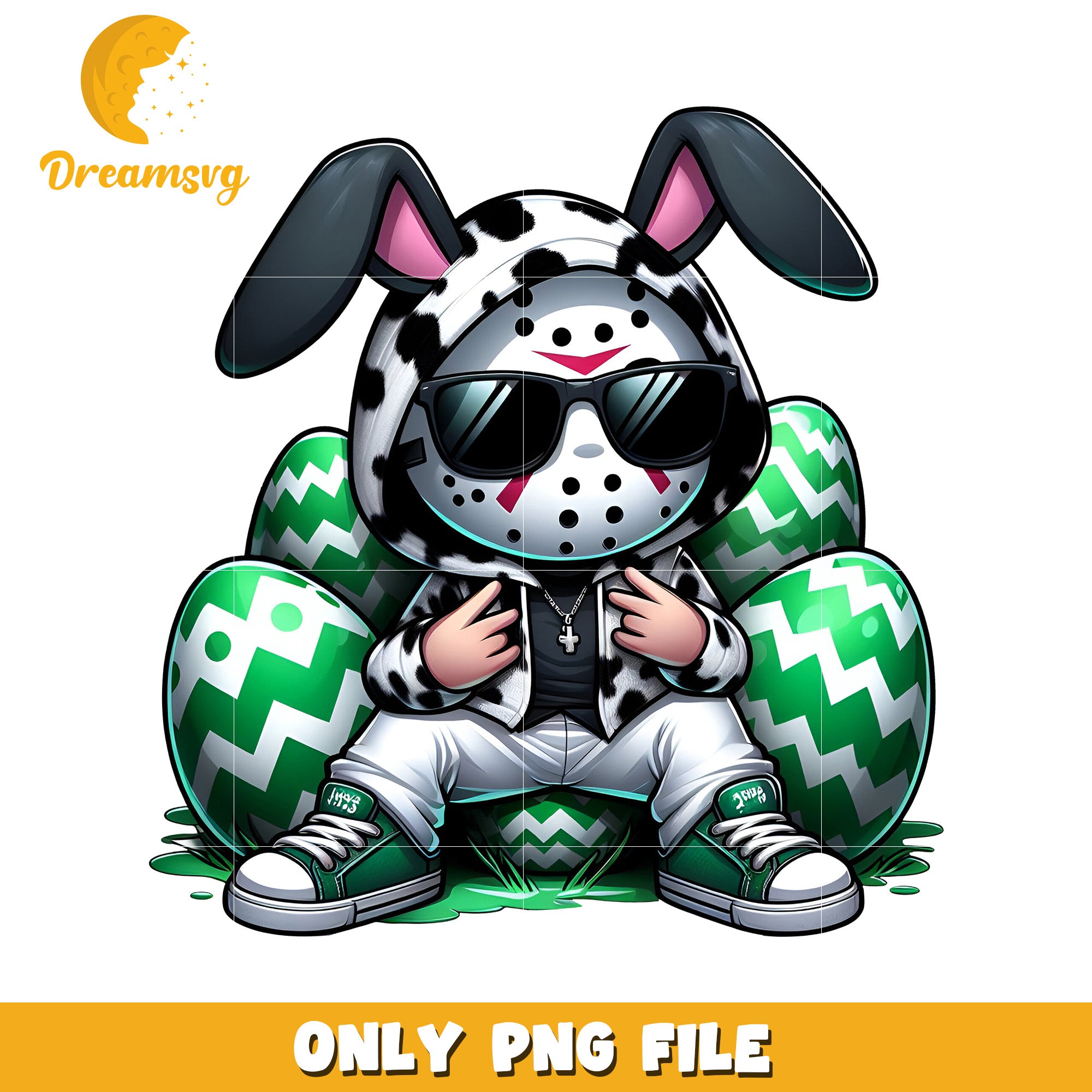 Cool Easter Bunny PNG Image – DreamSVG Store