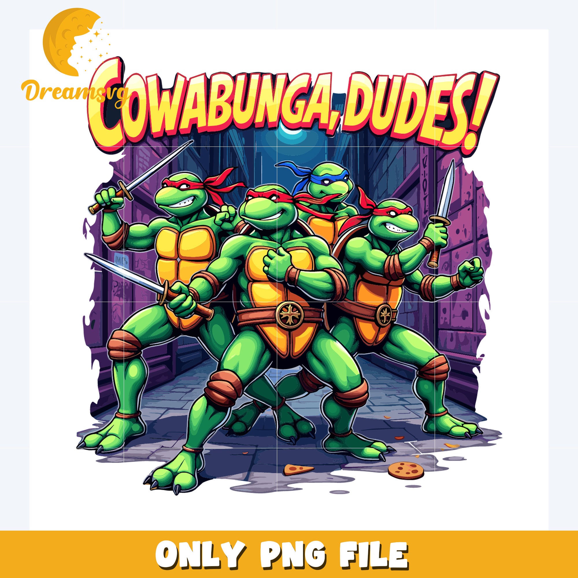 Cowabunga dudes png, teenage mutant ninja turtle png – DreamSVG Store