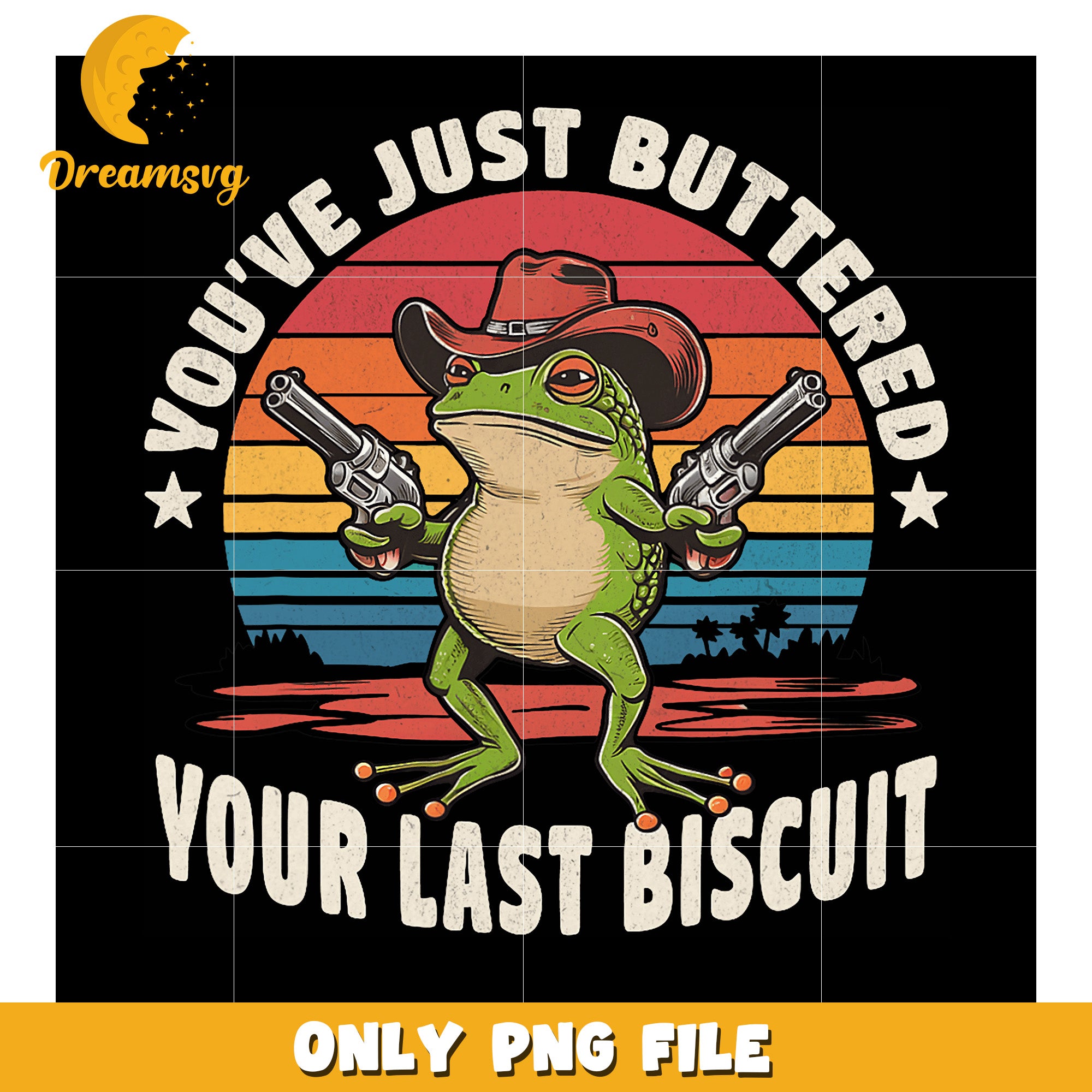 Cowboy Frog Buttered Biscuit PNG – DreamSVG Store