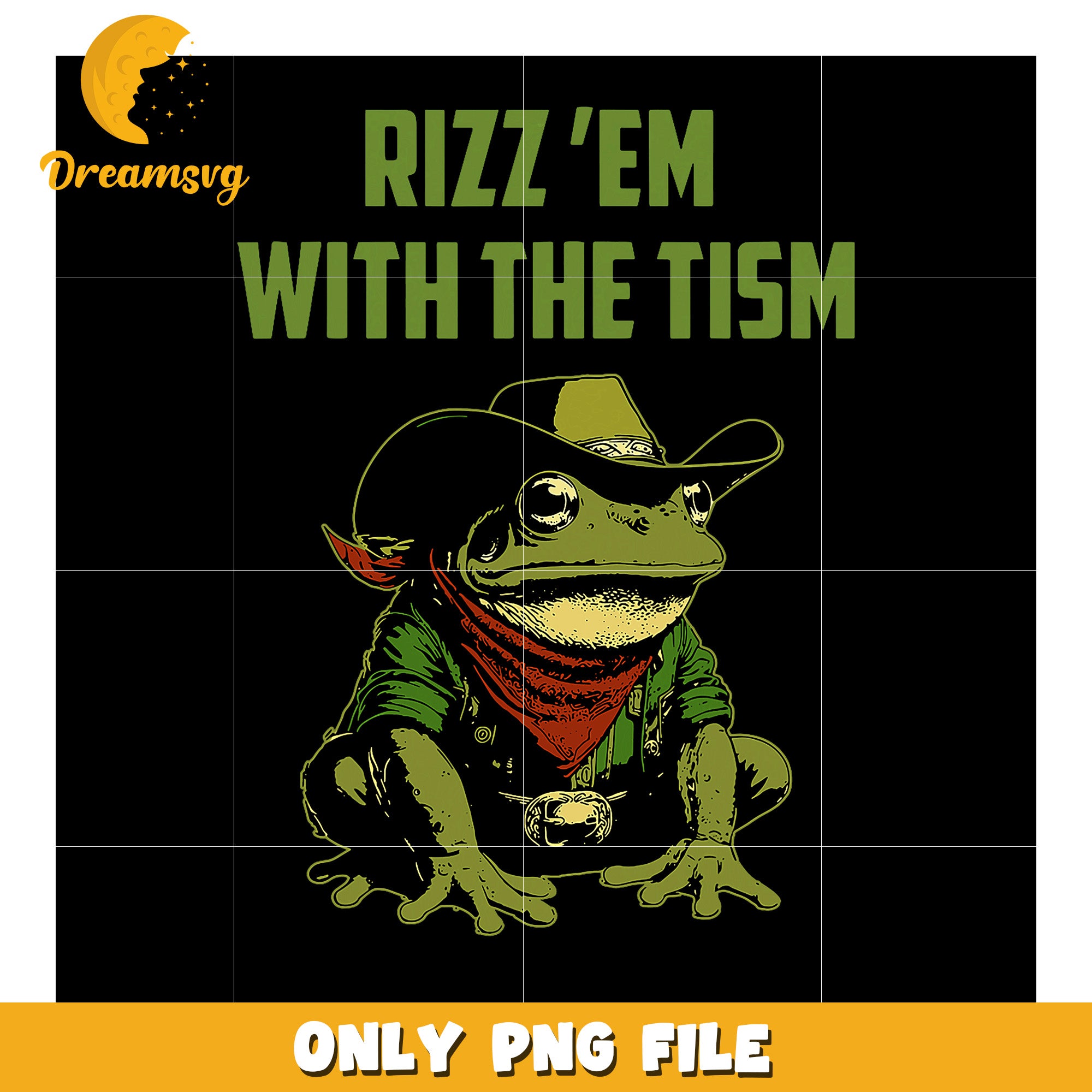 Cowboy Frog PNG Rizz'em with the Tism – DreamSVG Store