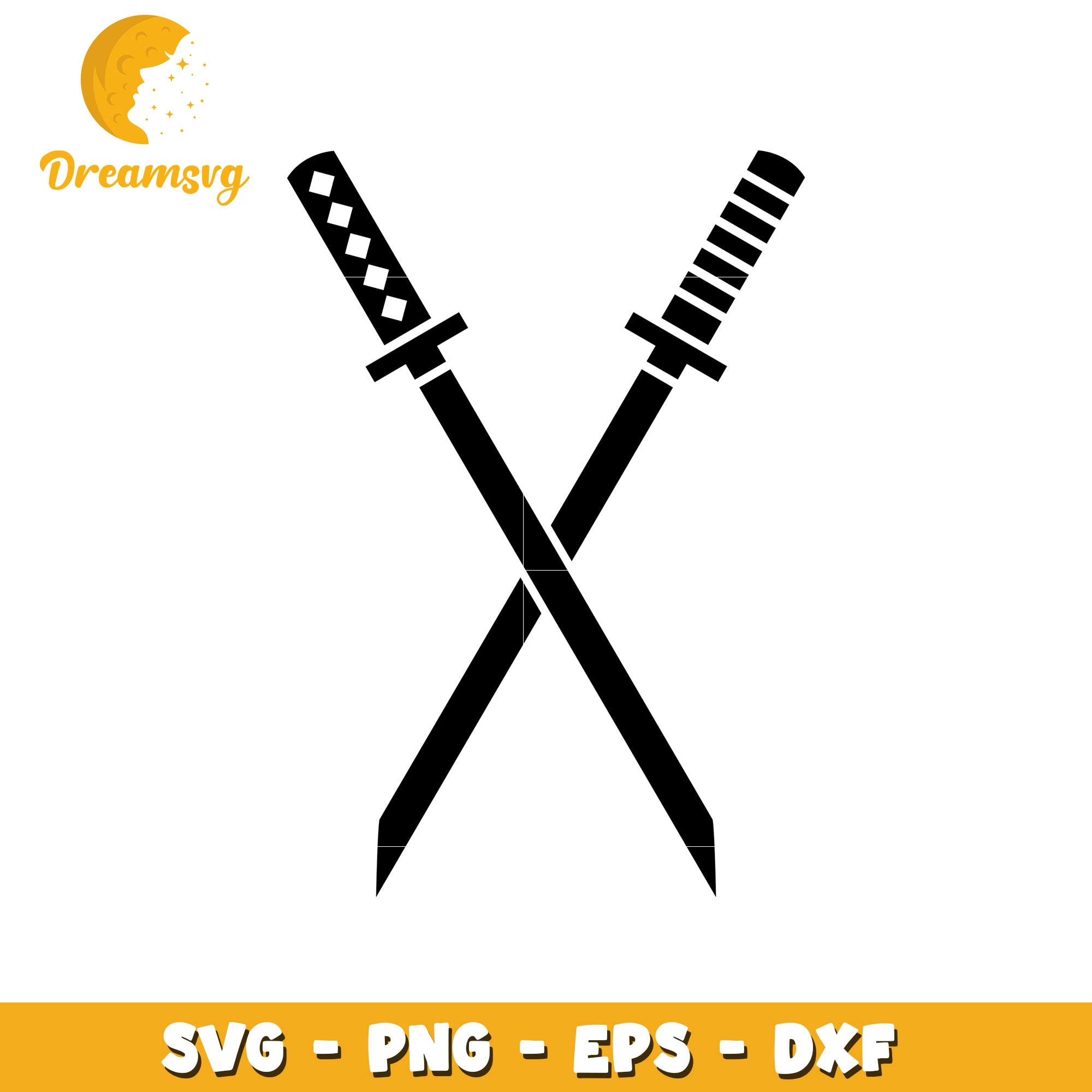 Crossed Swords SVG PNG EPS DXF – DreamSVG Store