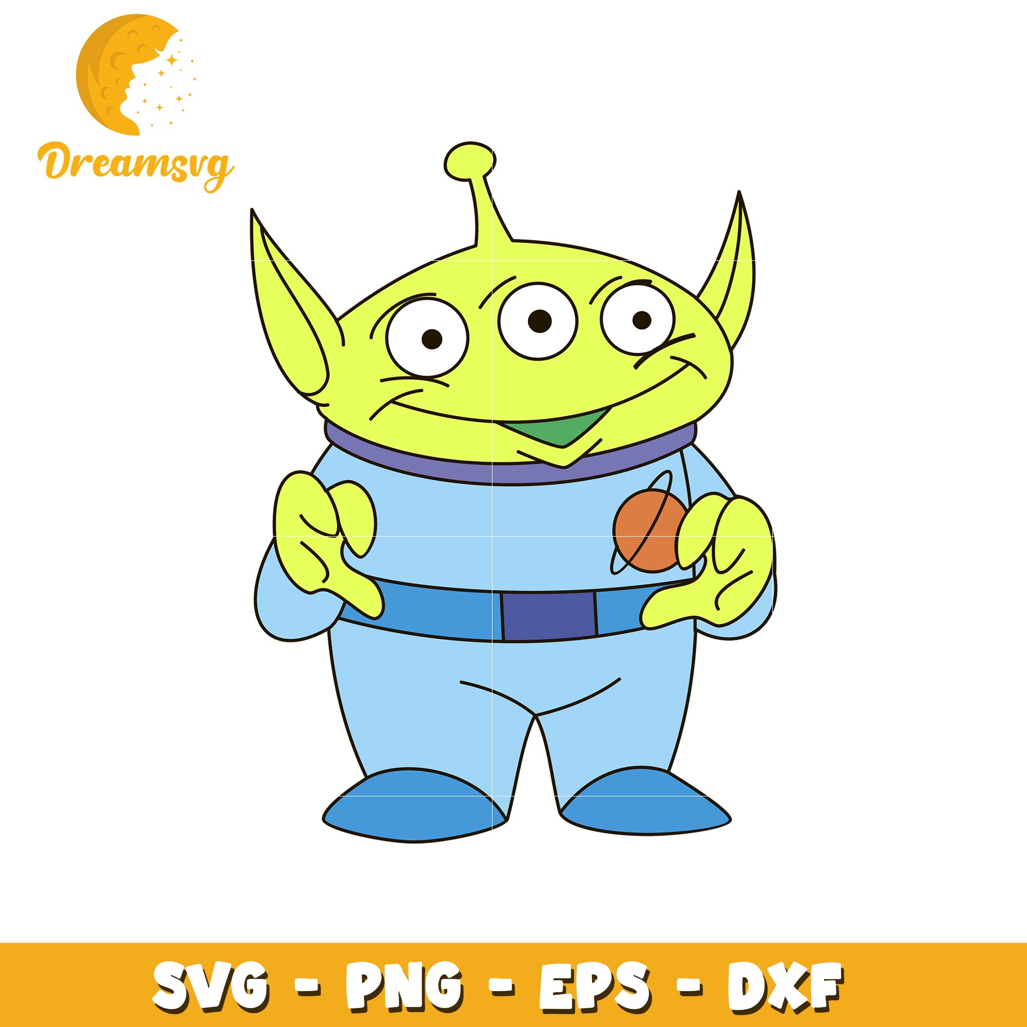 Cute Alien Character SVG Format for Crafting and Design – DreamSVG Store