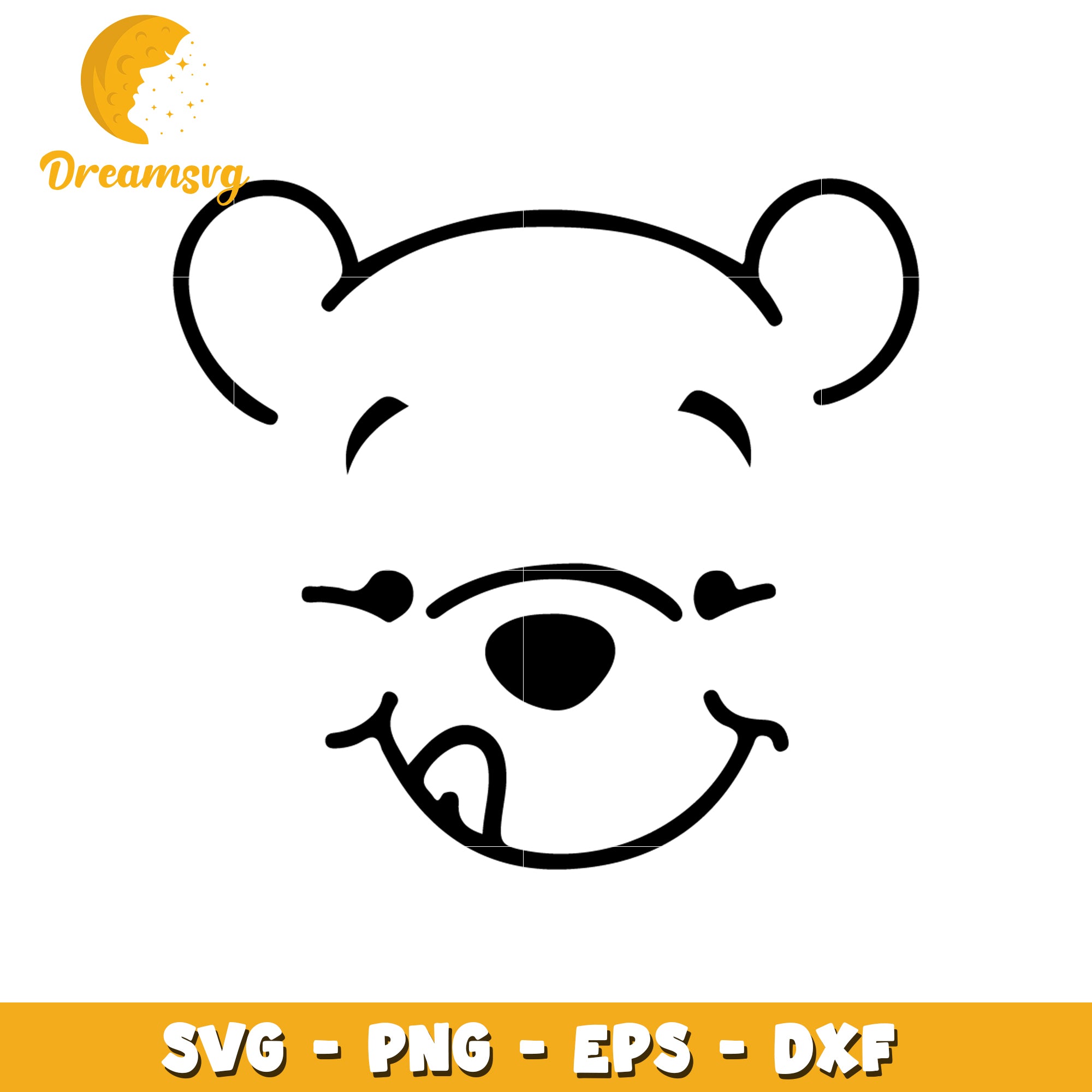 Cute Bear SVG Design for Easy Crafting and DIY Projects – DreamSVG Store