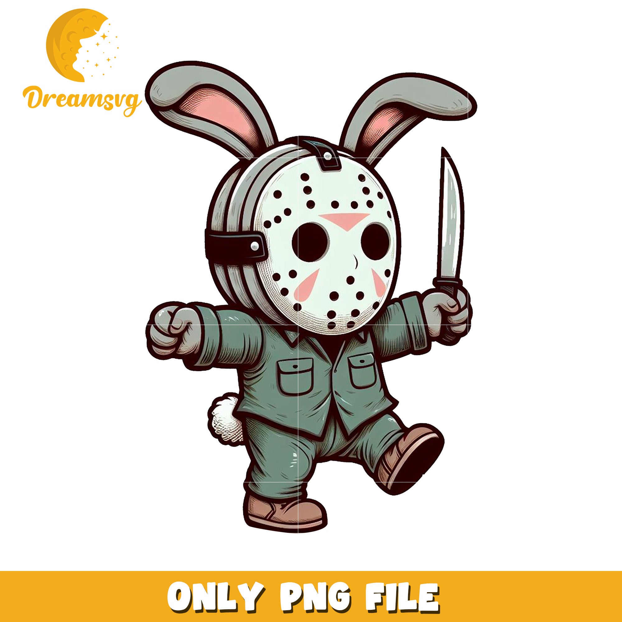 Cute Bunny Mascot with Hockey Mask PNG File Download – DreamSVG Store