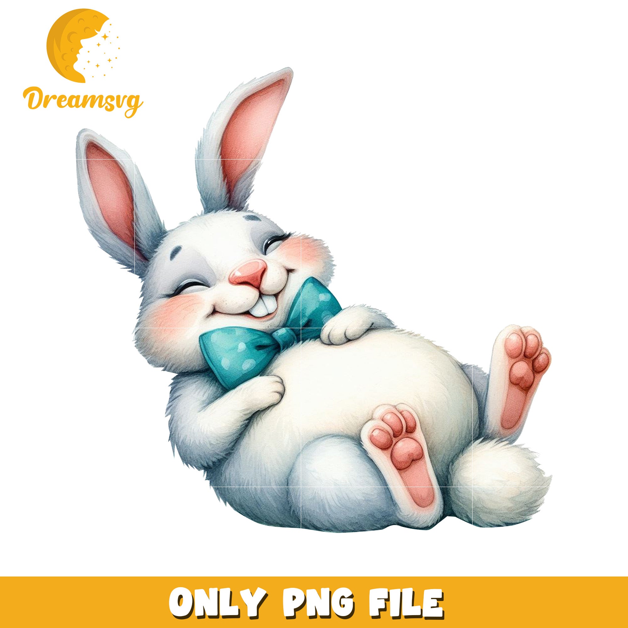 Cute Bunny PNG Clipart Happy Rabbit – DreamSVG Store