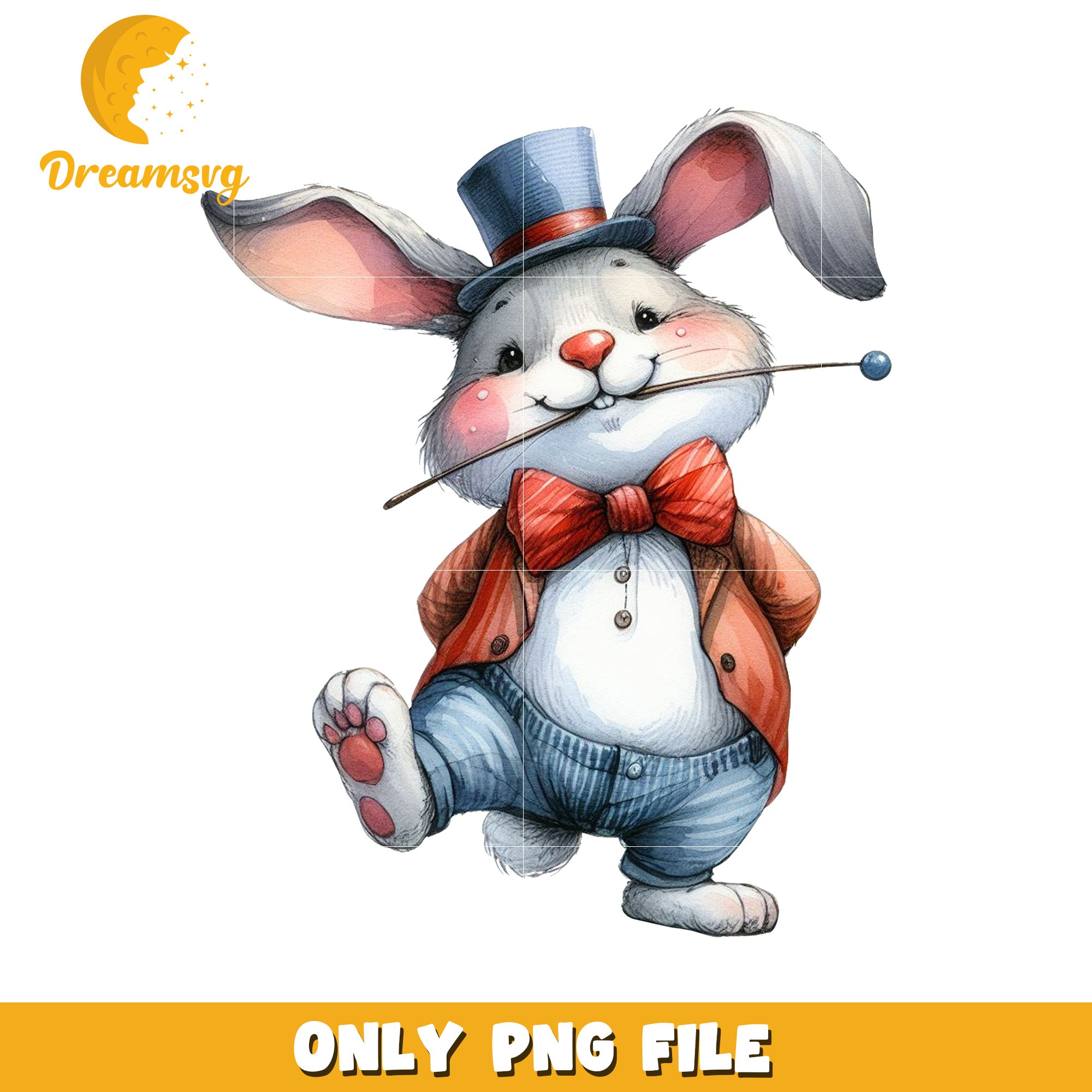 Cute Bunny PNG Clipart Image – DreamSVG Store