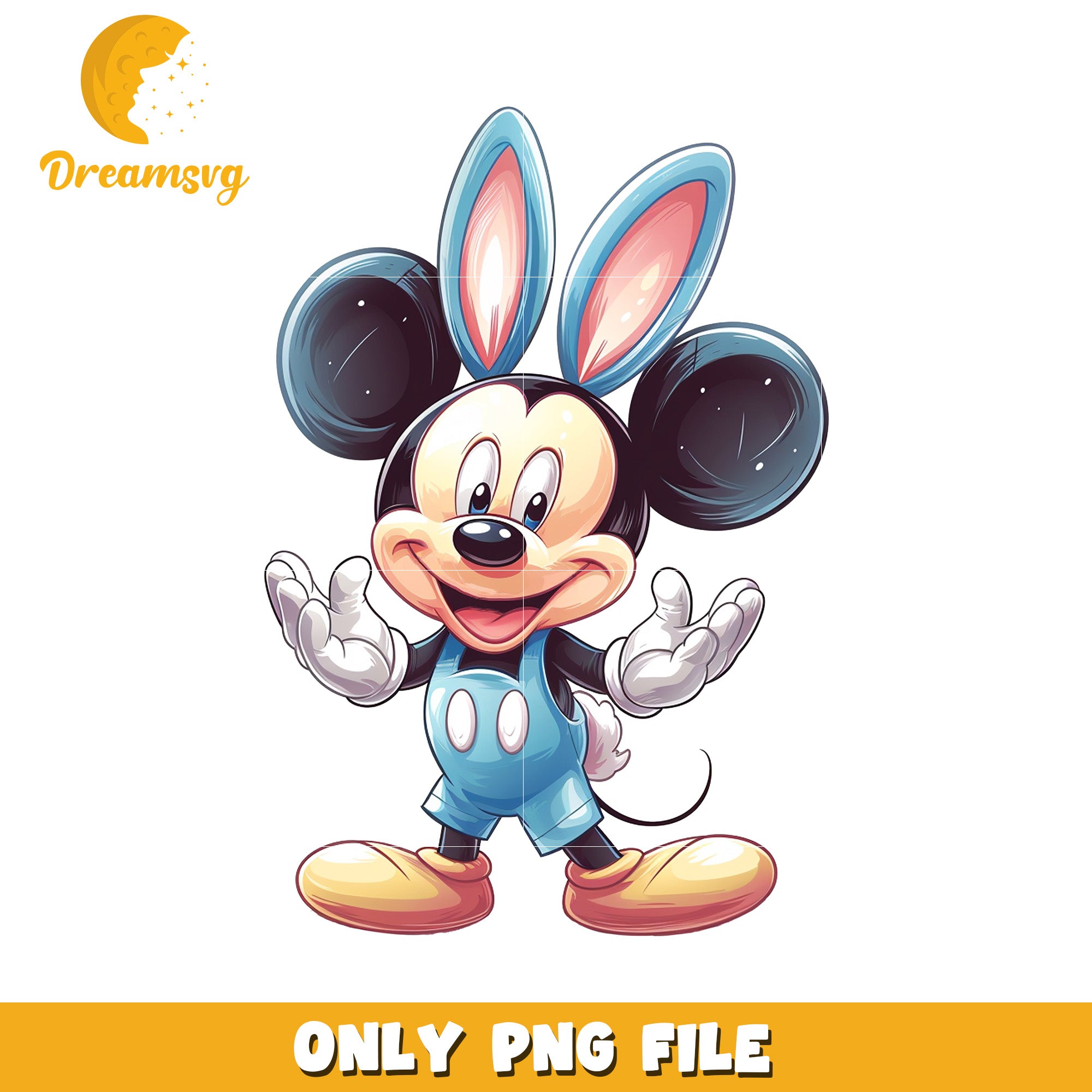Cute Cartoon Bunny Mickey Mouse PNG Clipart for Crafts – DreamSVG Store