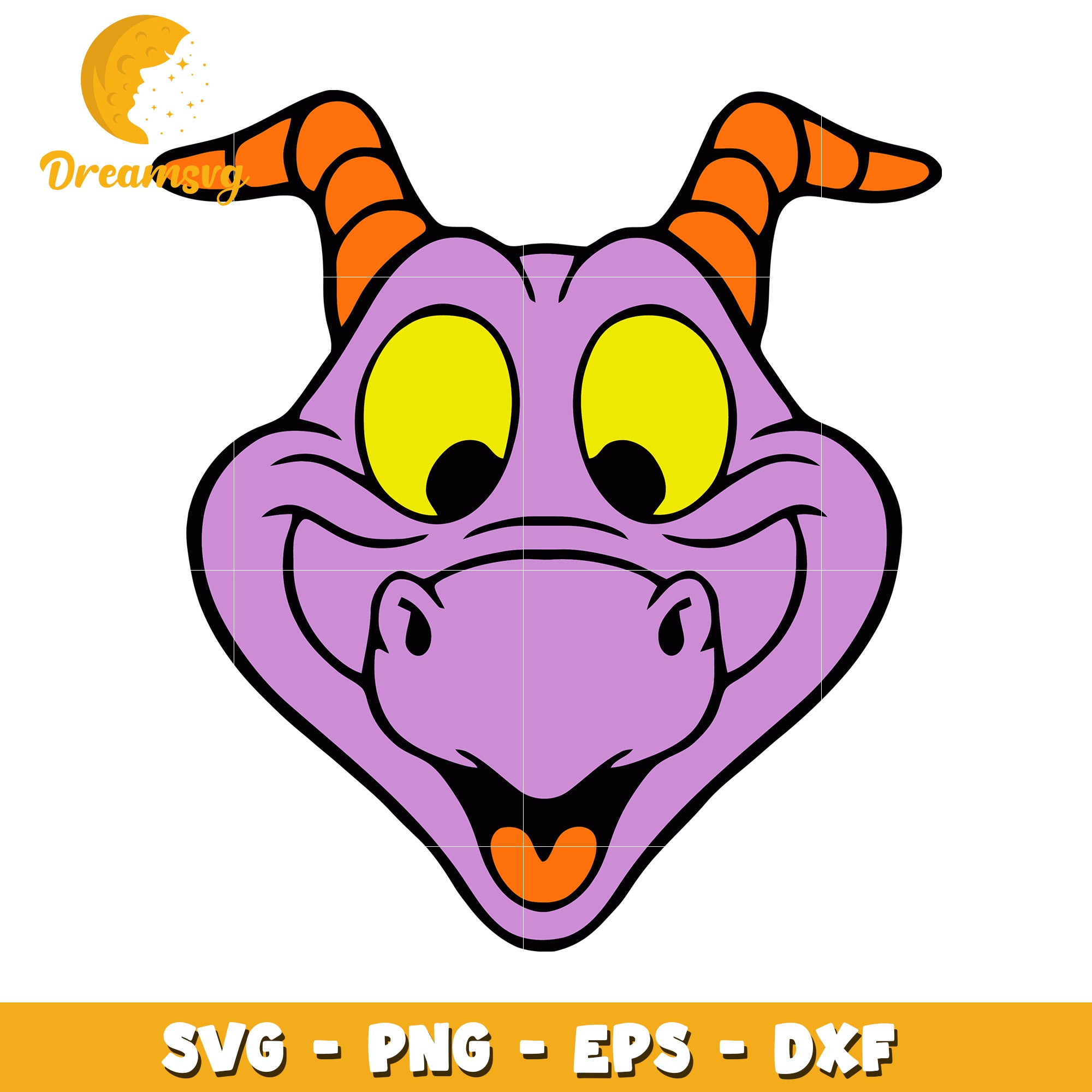 Cute Dragon Face SVG PNG EPS DXF – DreamSVG Store
