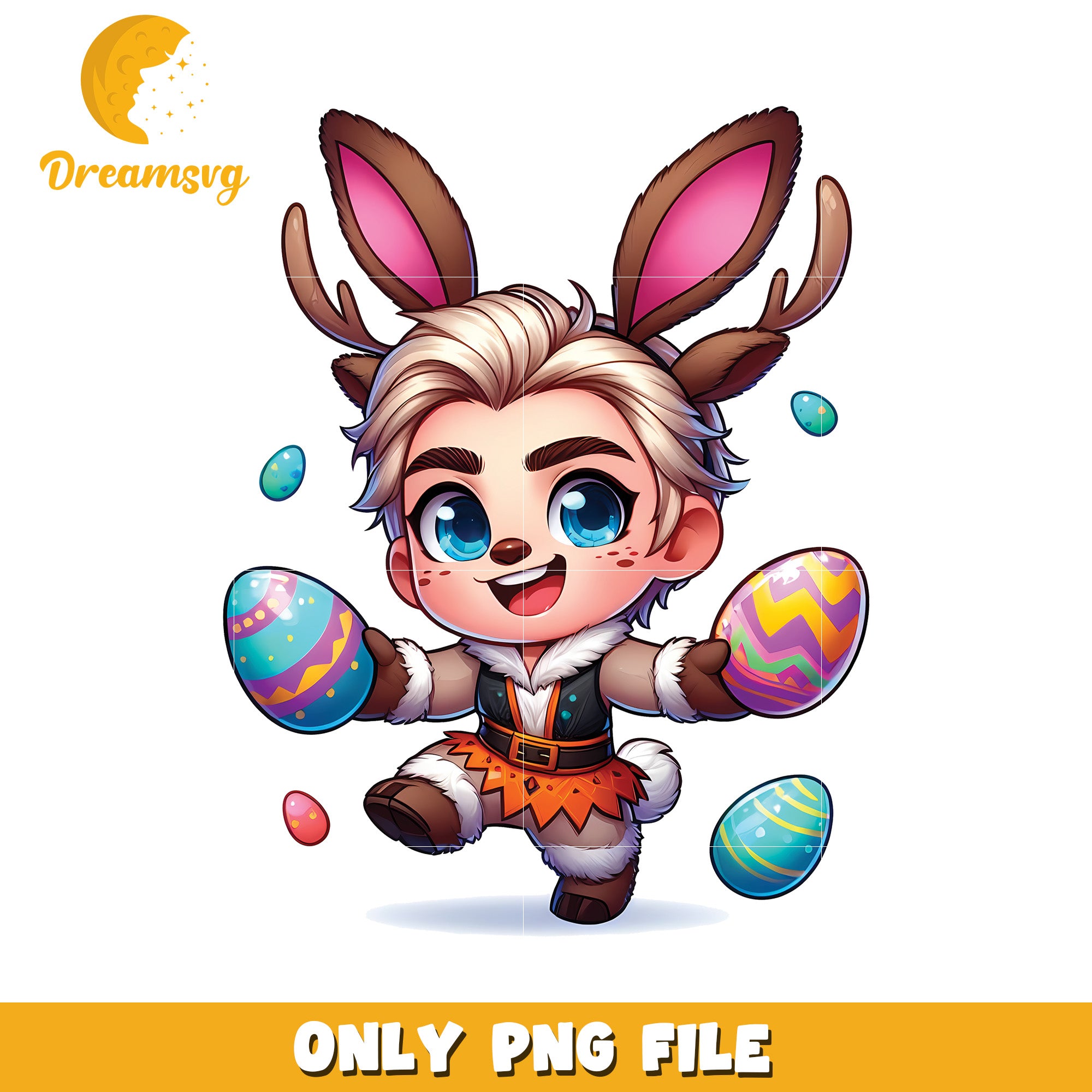 Cute Easter Reindeer Boy PNG – DreamSVG Store