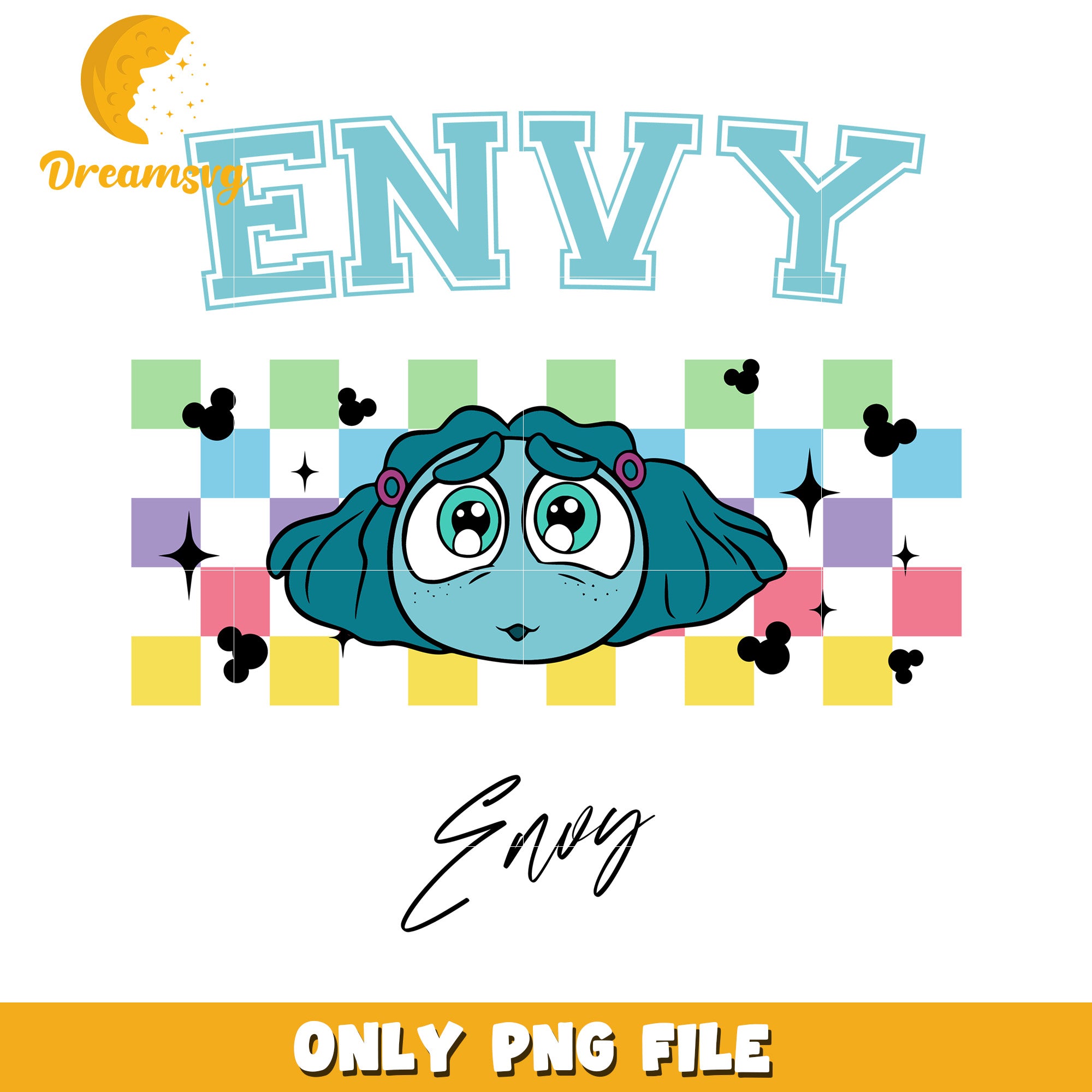 Cute Envy Character PNG File for Creative Projects – DreamSVG Store