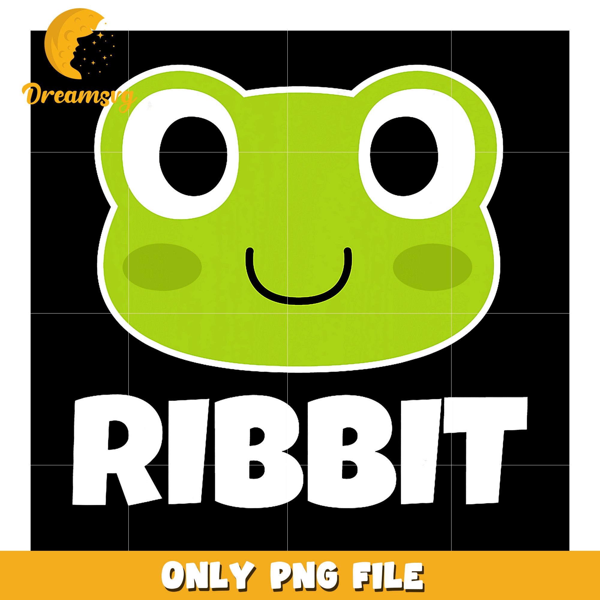 Cute Frog Ribbit PNG Design Element – DreamSVG Store