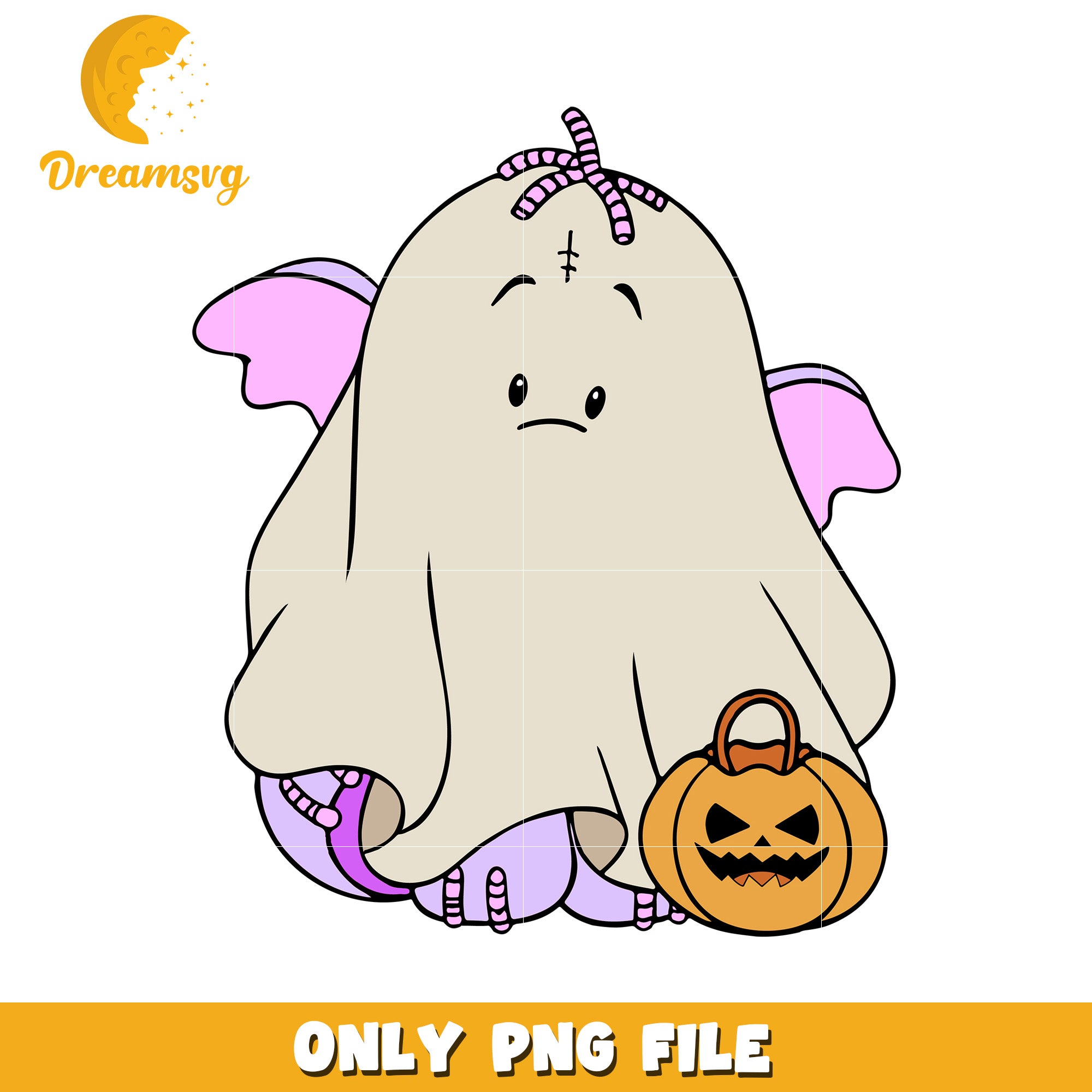 Cute Ghost PNG Halloween Clipart – DreamSVG Store