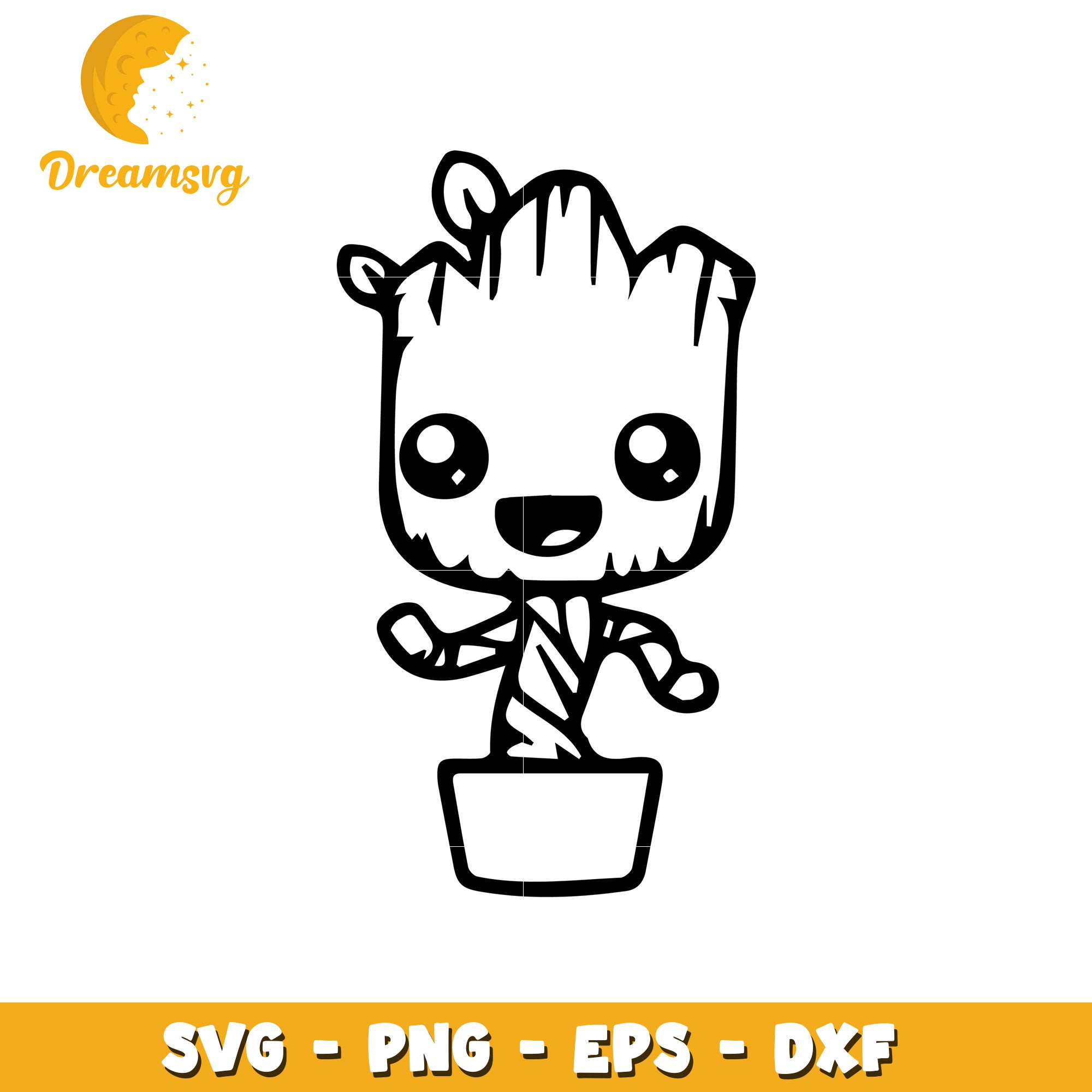 Cute Groot SVG Cut File – DreamSVG Store