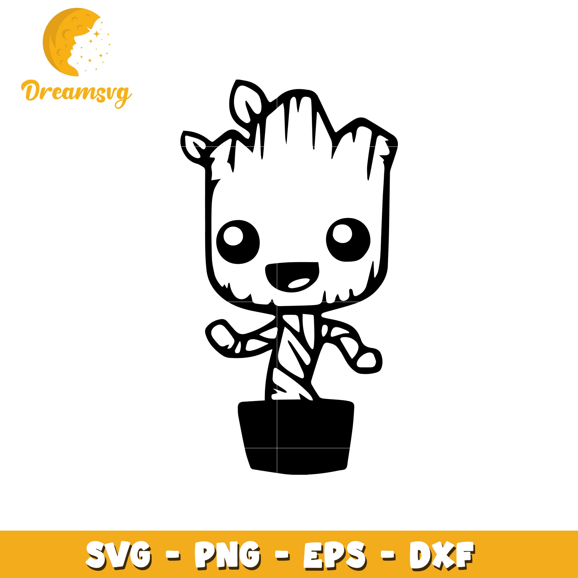 Cute Groot SVG Graphic for Creative Projects and Crafts – DreamSVG Store