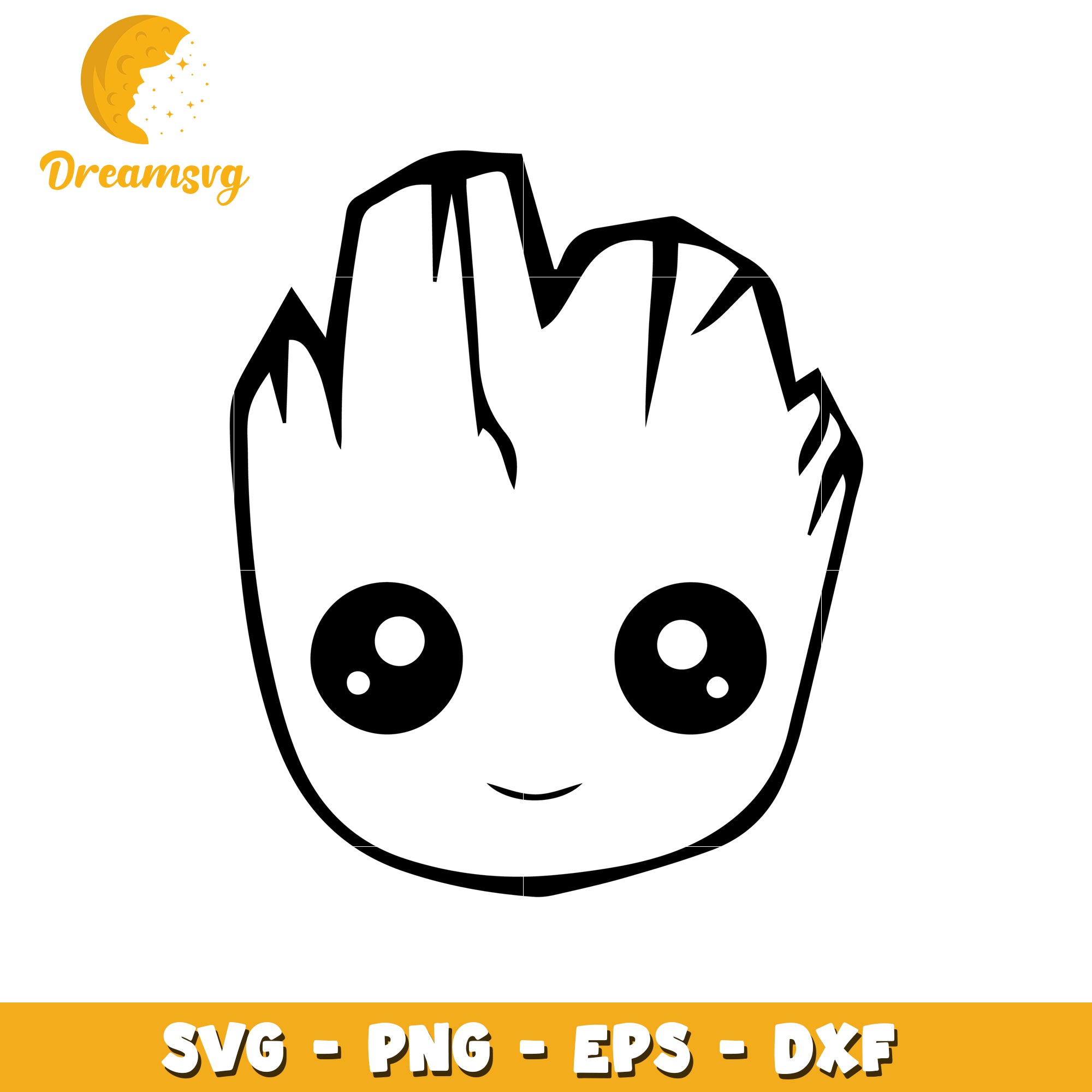 Cute Groot SVG PNG EPS DXF Files – DreamSVG Store