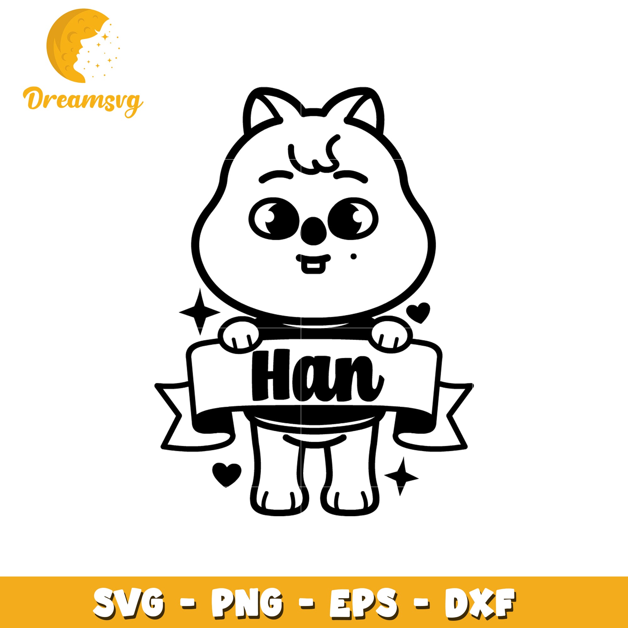 Cute Han Animal SVG Cut File – DreamSVG Store