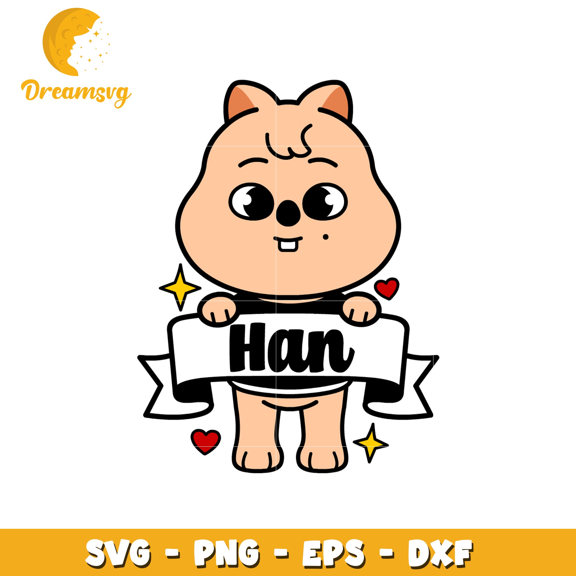 Cute Han Animal SVG PNG EPS DXF Cut File – DreamSVG Store