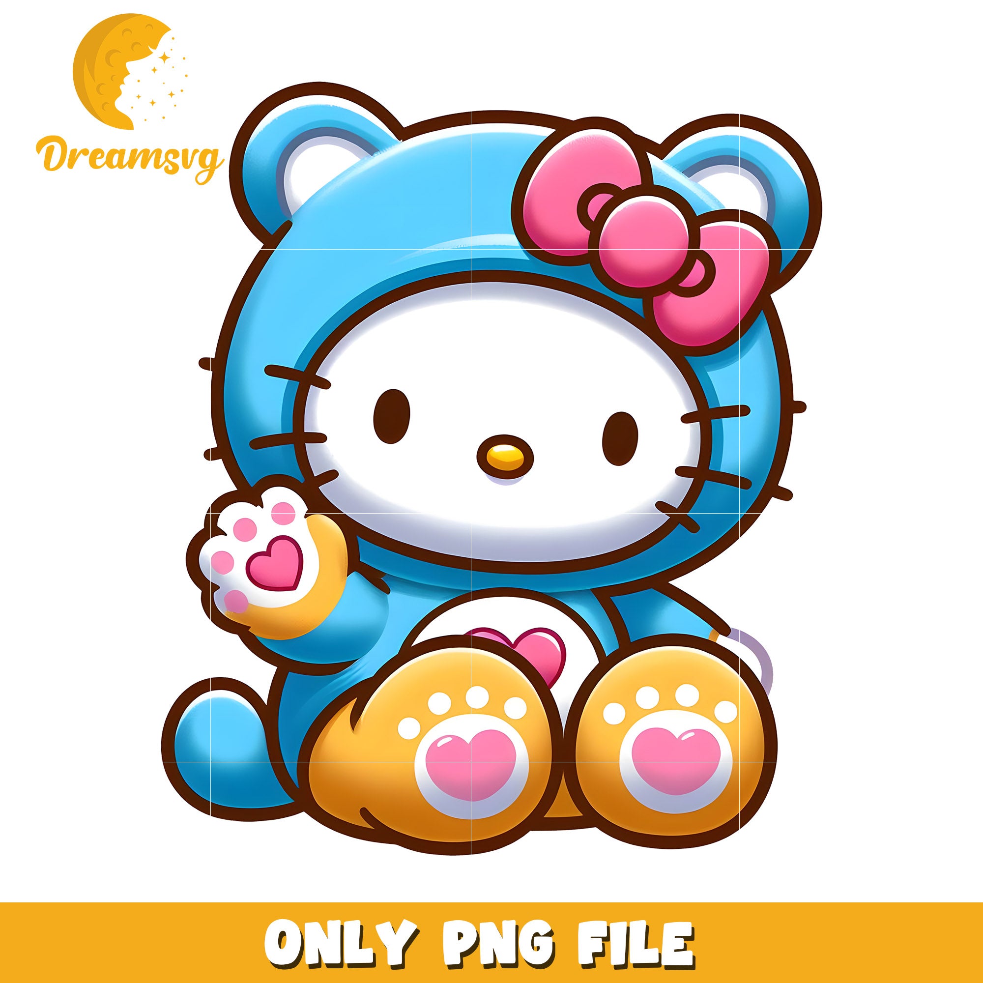 Cute Hello Kitty Bear PNG File for Crafts and Design Use – DreamSVG Store