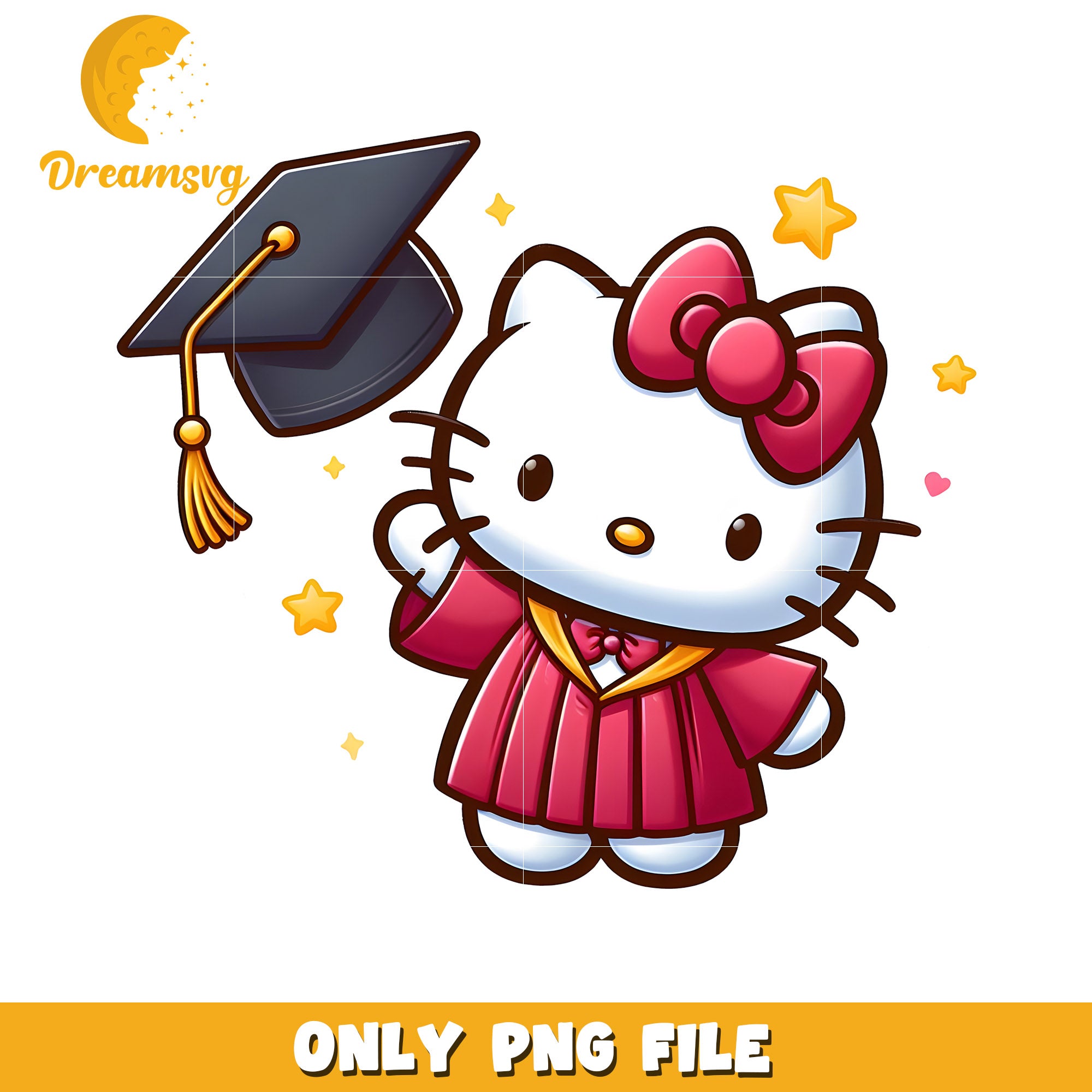 Cute Hello Kitty Graduation PNG File for Celebrations and Crafts ...