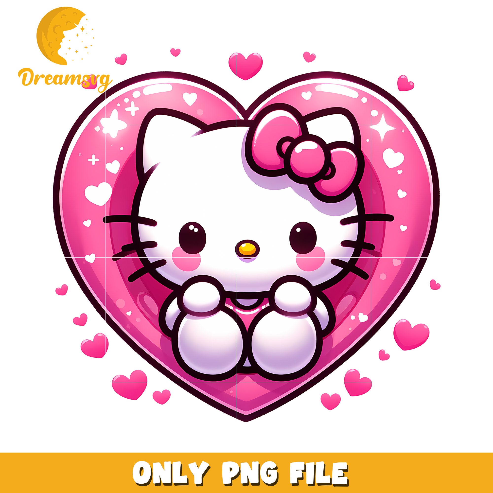 Cute Hello Kitty Heart PNG Love Graphic for Personal Use – DreamSVG Store