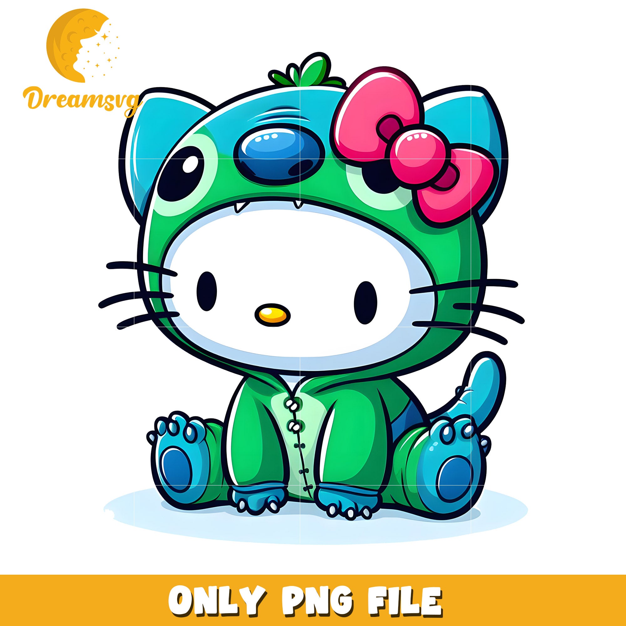 Cute Hello Kitty Monster PNG – DreamSVG Store