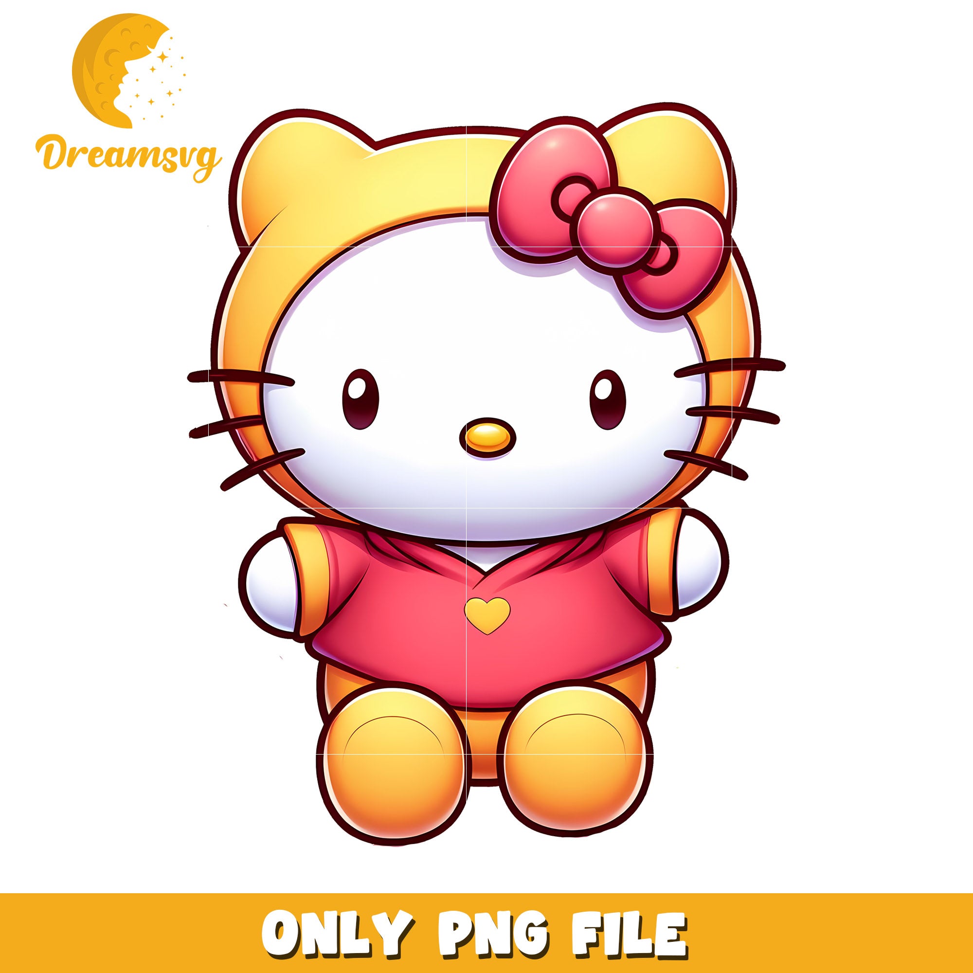 Cute Hello Kitty PNG File for Crafts and Digital Designs – DreamSVG Store